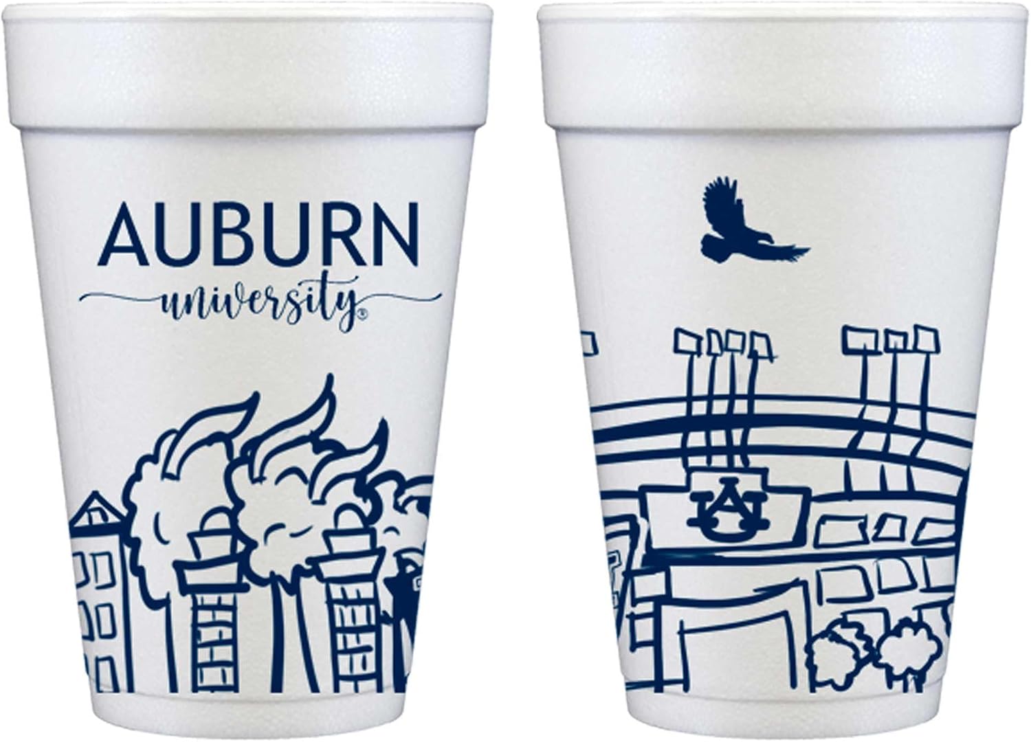 Amazon.com: Officially Licensed Auburn University Campus Skyline ...
