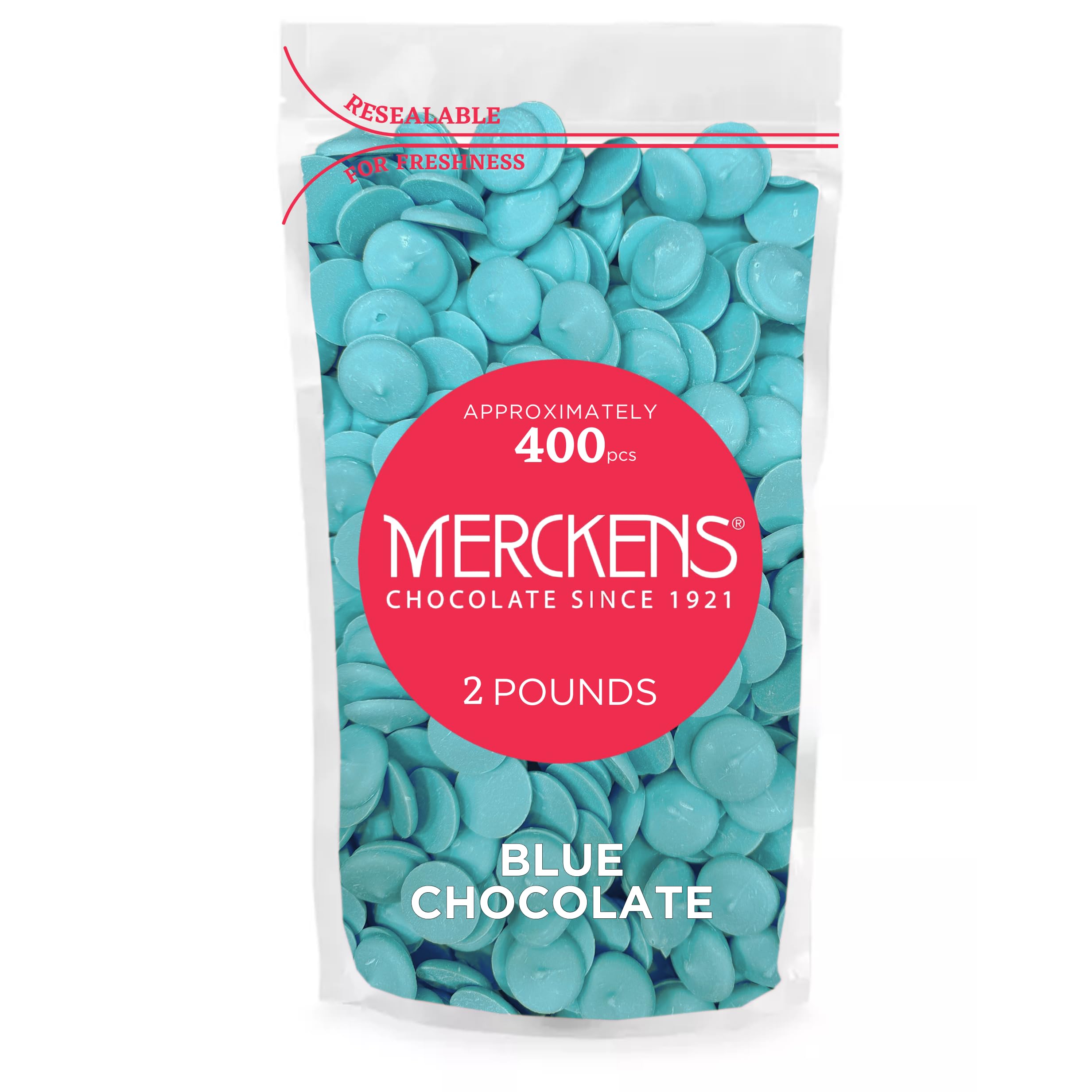 Amazon.com : Independence Day Merckens Blue Chocolate Melting Wafers ...
