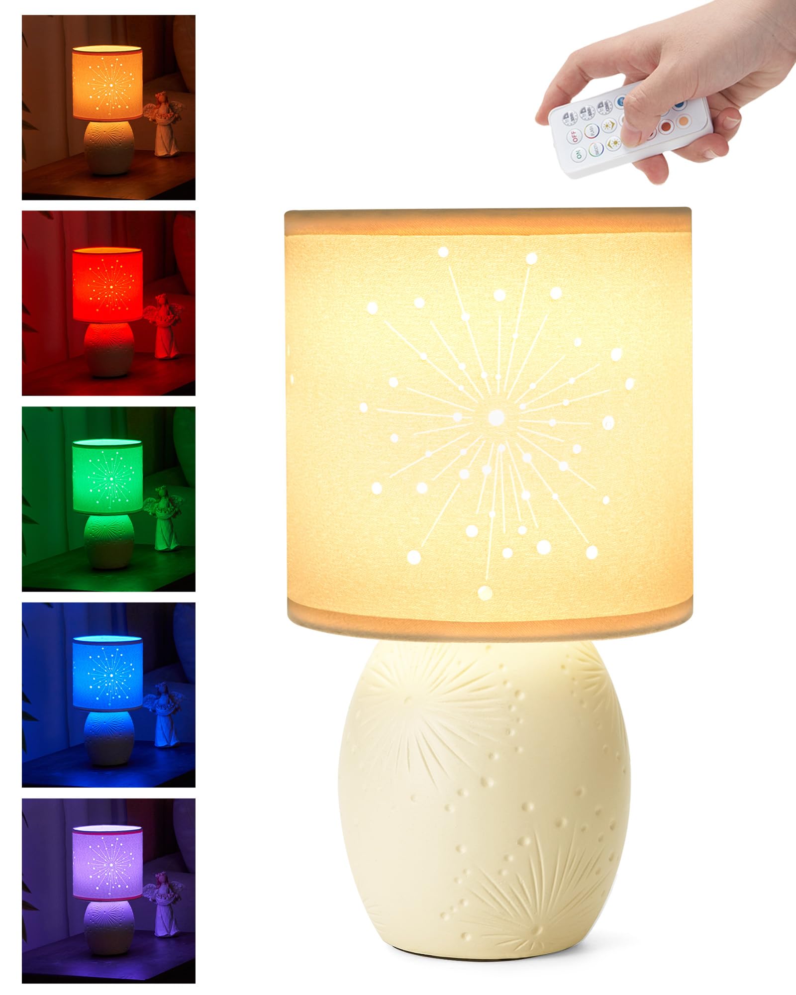 UMEXUS Small Cordless Table Lamp with Remote for Restaurant Dining ...