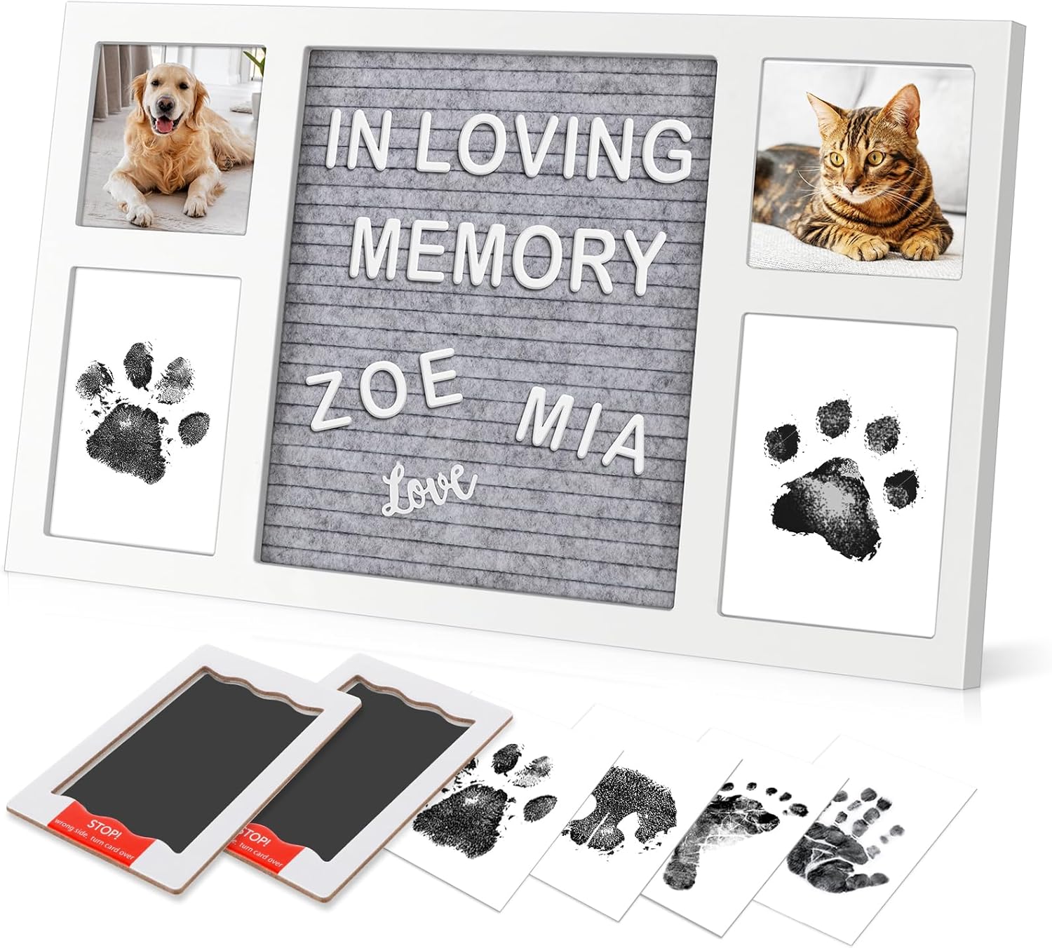 Amazon.com: Baby Footprint Kit, Paw Print Frame Kit with Felt ...