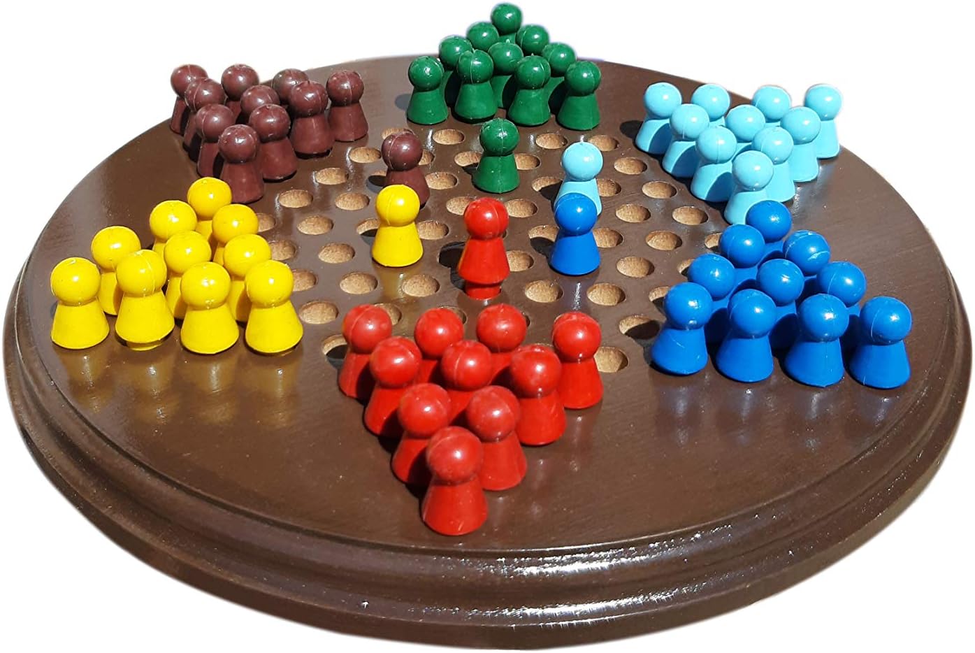 Buy Shy Shy Wooden Indian Checkers Board Game Online at Low Prices in ...