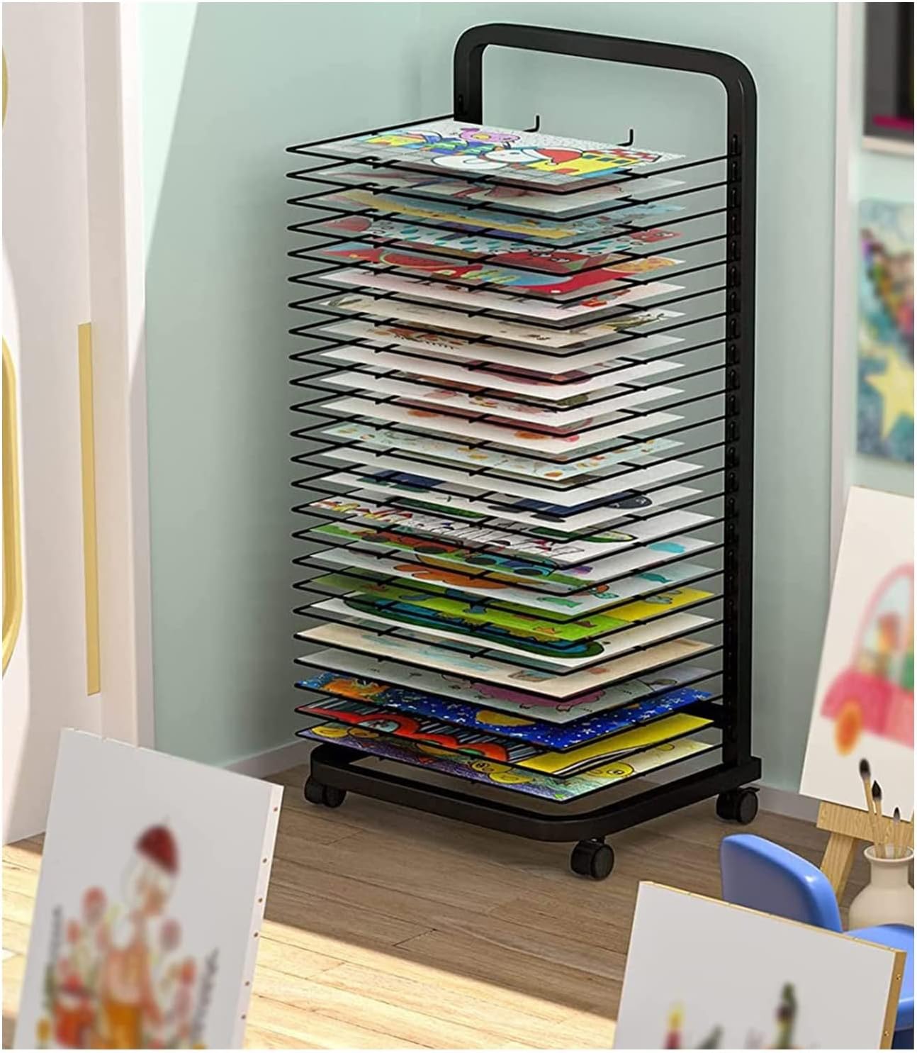 Amazon.com: REMYS Art Drying Rack for Classroom Painting Crafts, Metal ...