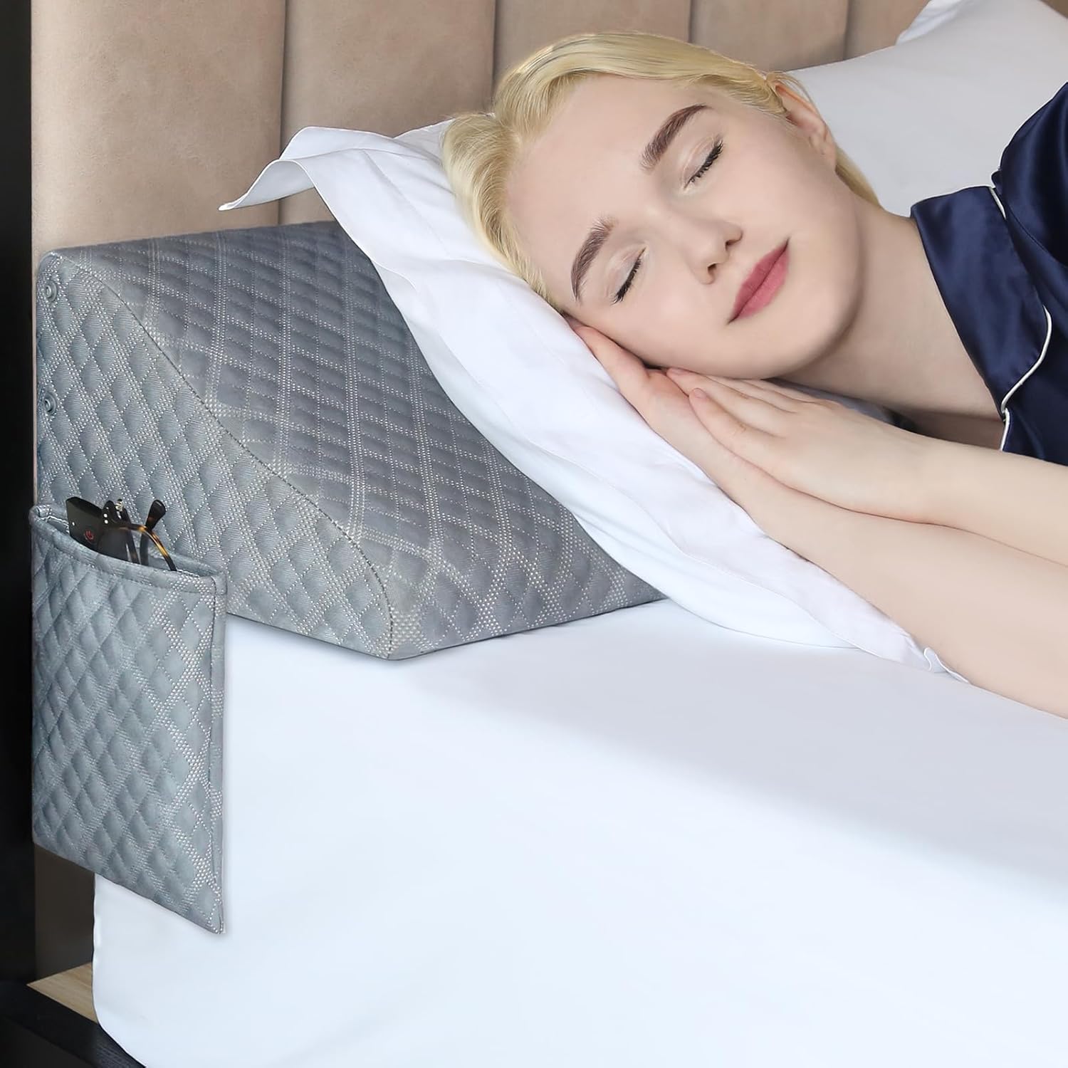 Amazon.com: Kayfia Queen Size Pillow Wedge for Headboard Gap Bed Gap ...