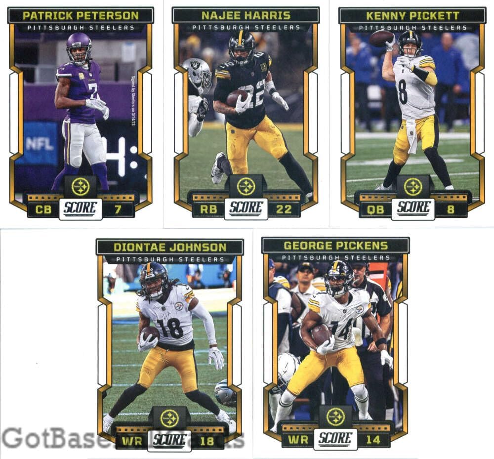 Amazon.com: 2023 Score Veteran Pittsburgh Steelers Team Set of 10 Cards ...