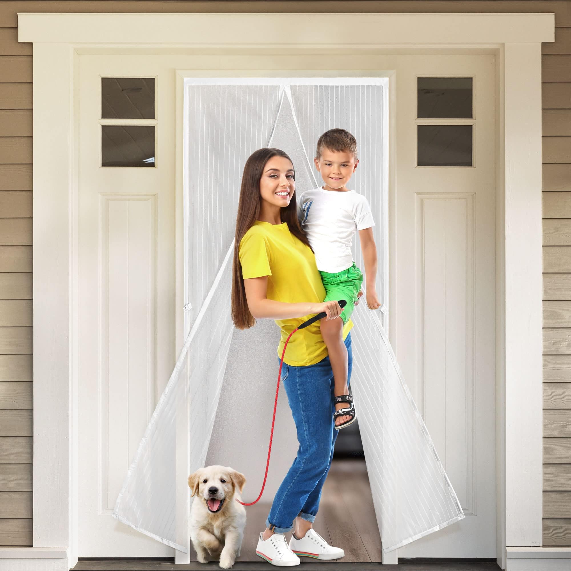 Magnetic Screen Curtain Door Magnetic Closure Mosquito Net Curtain ...