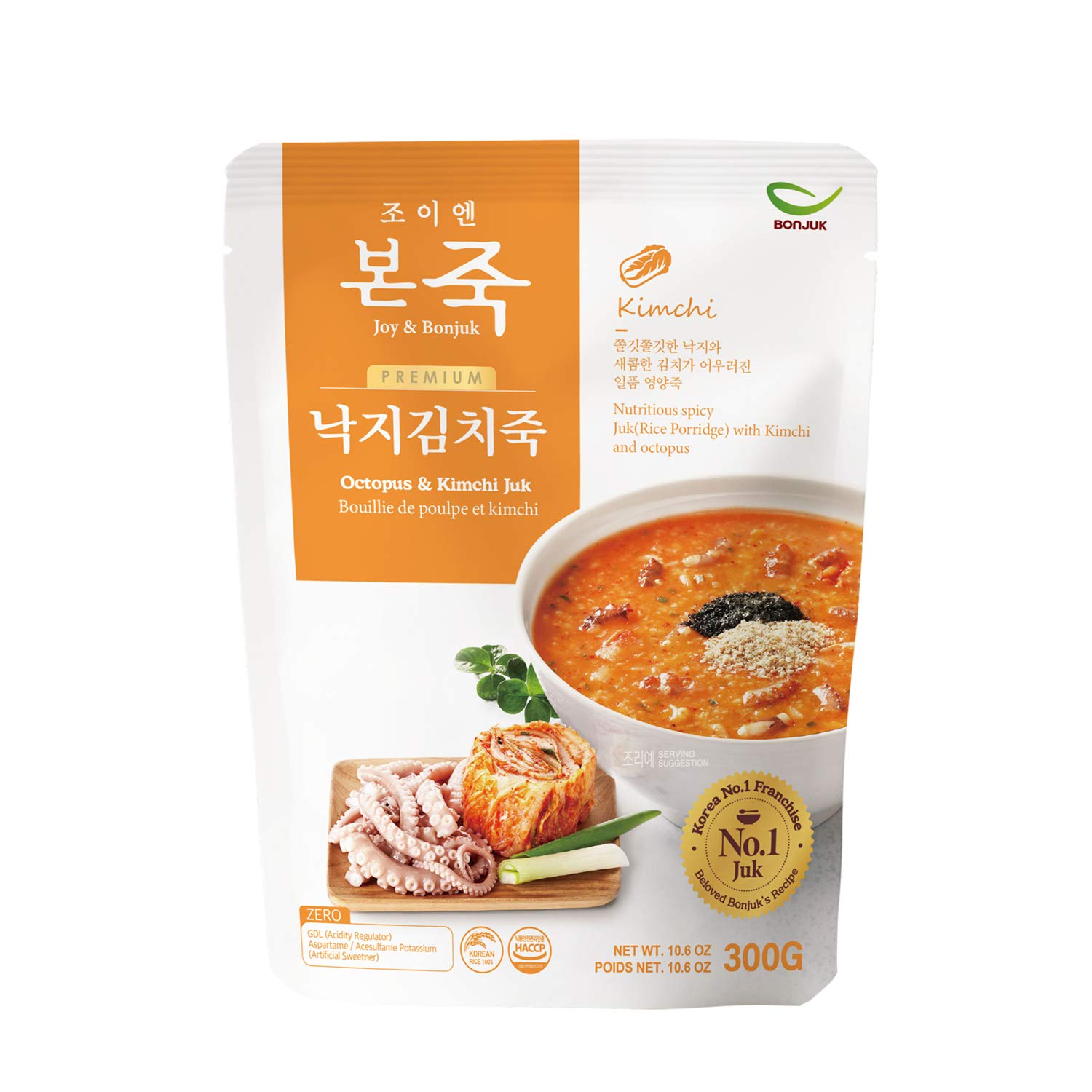 Amazon.com: BONJUK Octopus & Kimchi (Juk) Porridge - Korean soup stew ...
