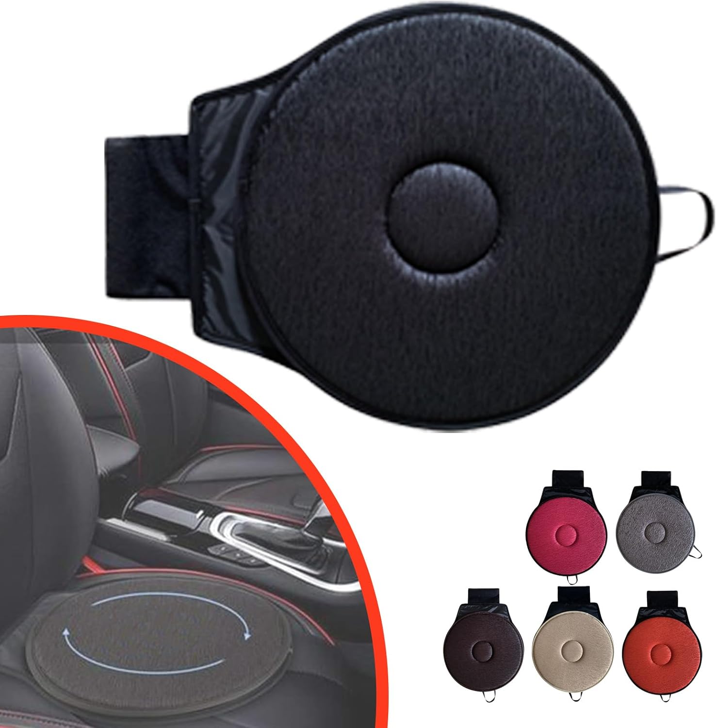 Amazon.com: 360 Rotating Seat Cushion for Car, 15 In Swivel Seat ...