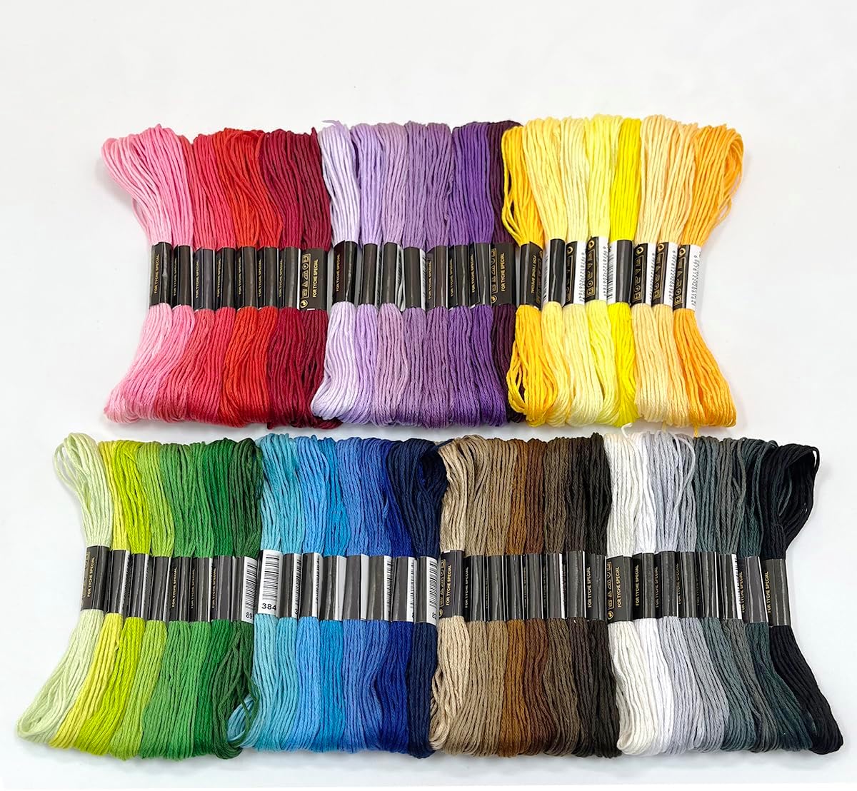 Amazon.com: Zhenqing 8-Color Gradient Embroidery Floss Set | 7 Color ...