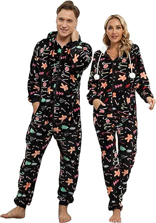 Amazon.com: Azuki Matching Christmas Onesies Pajamas for Family ...