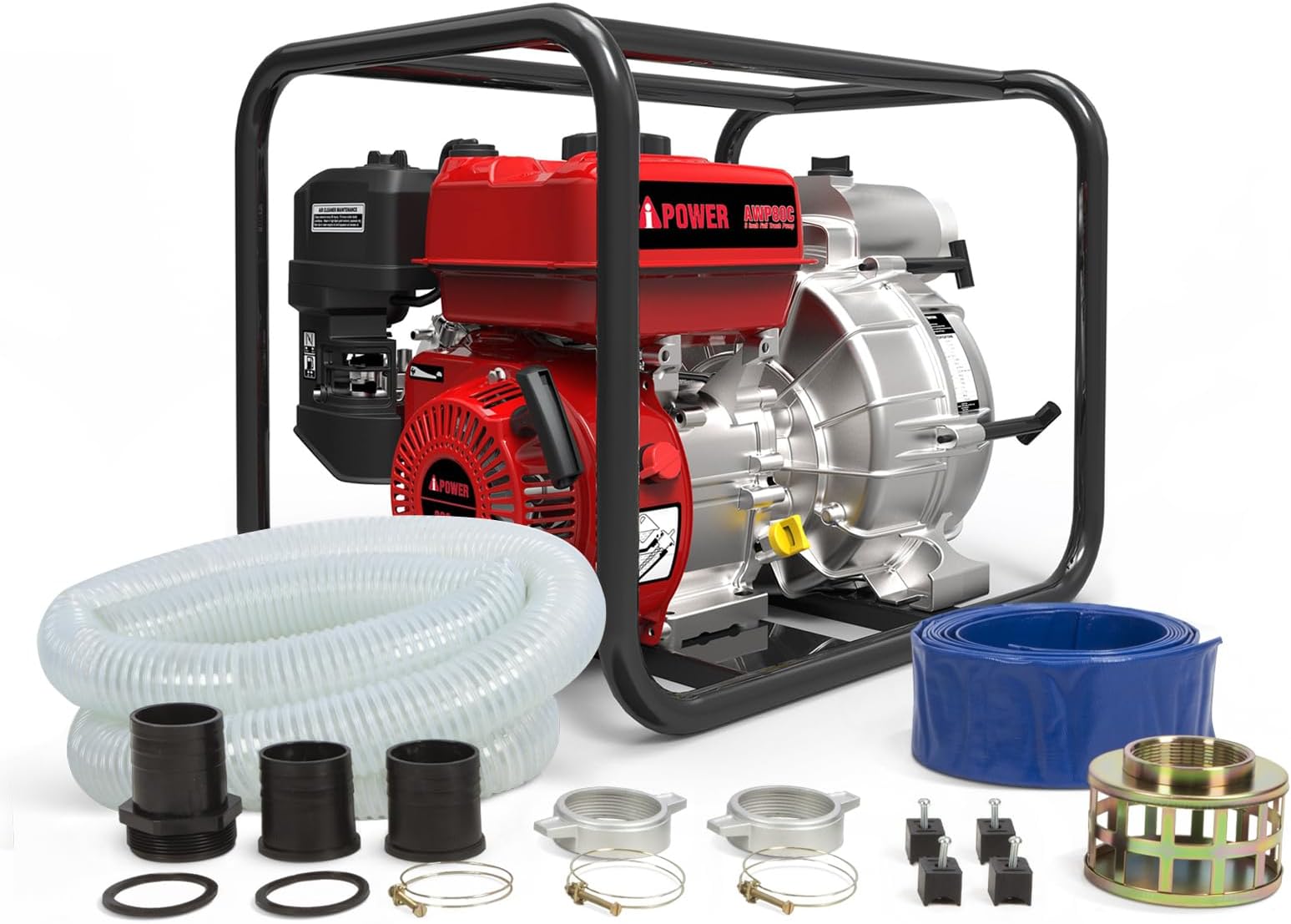 Amazon.com: DC HOUSE 2" 6.5 HP 4-Stroke Gas Powered Semi-Trash Water ...