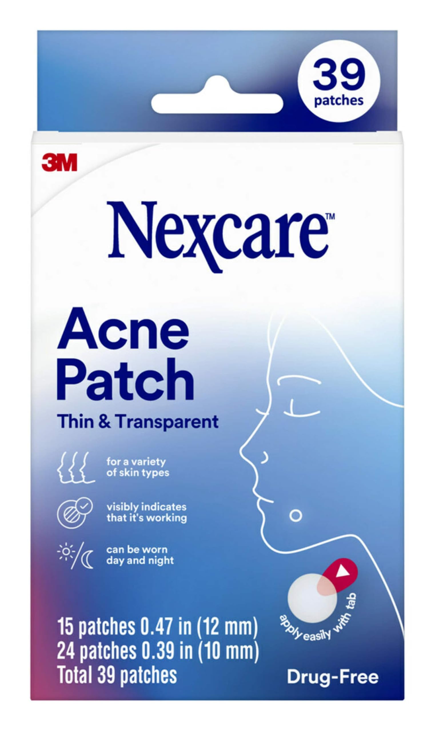 Amazon.com : Nexcare Thin and Transparent Acne Patch, Skin Cover ...