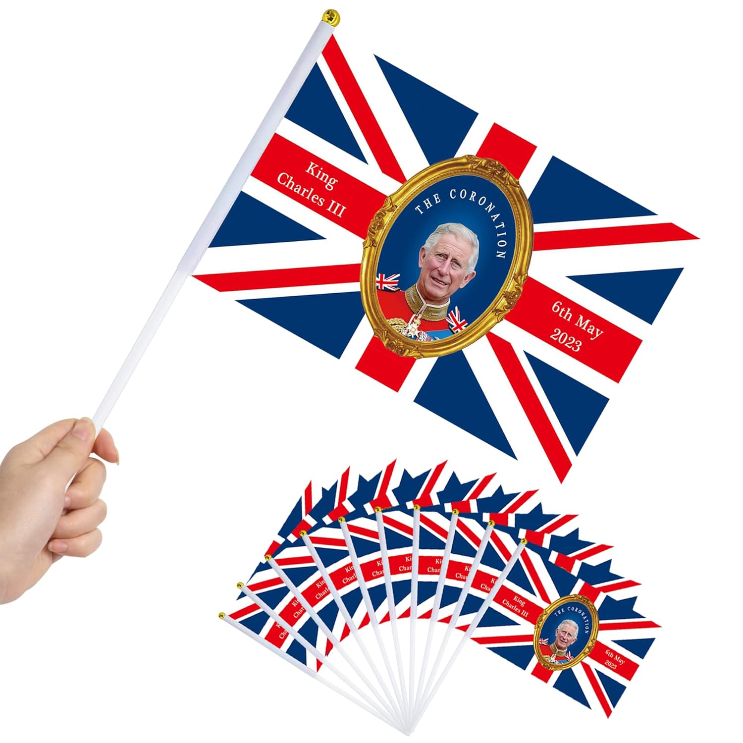 Choiseory Kings Coronation Decorations,Coronation Flags King Charles ...