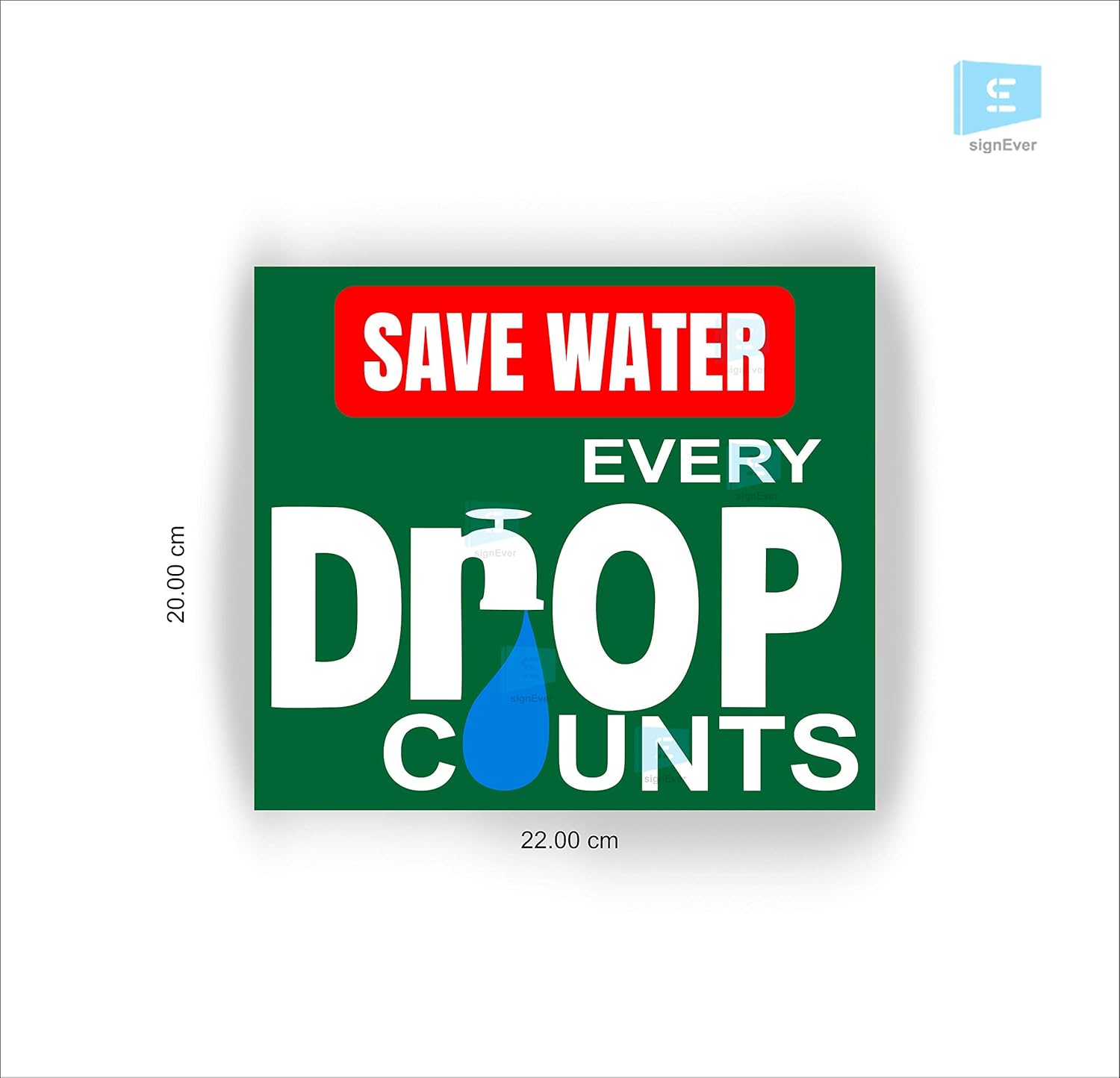 SIGN EVER Save Water Sign Boards For School Office Collage Factory ...
