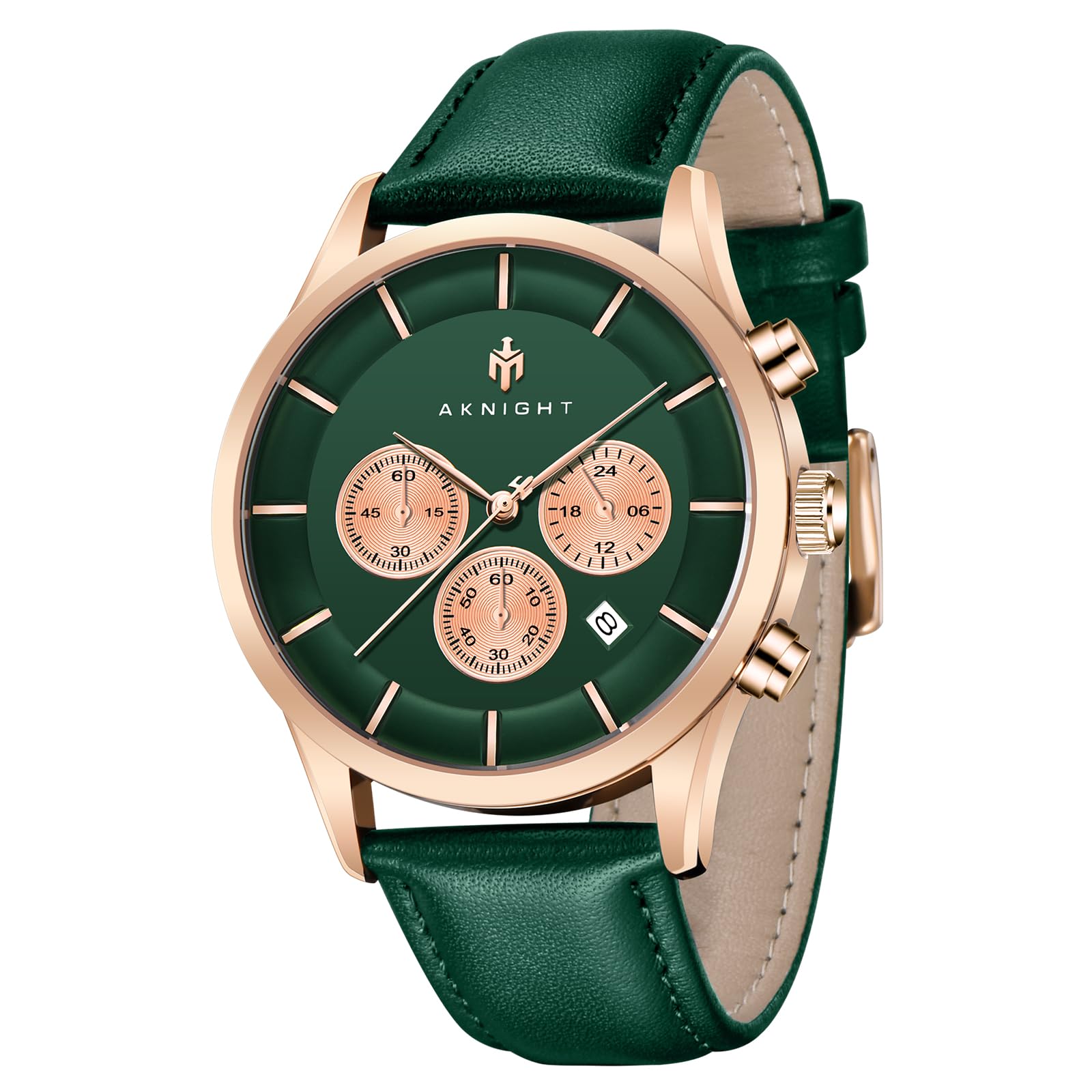 AKNIGHT Watches Men's Stainless Steel Analogue Watch Men's Waterproof ...