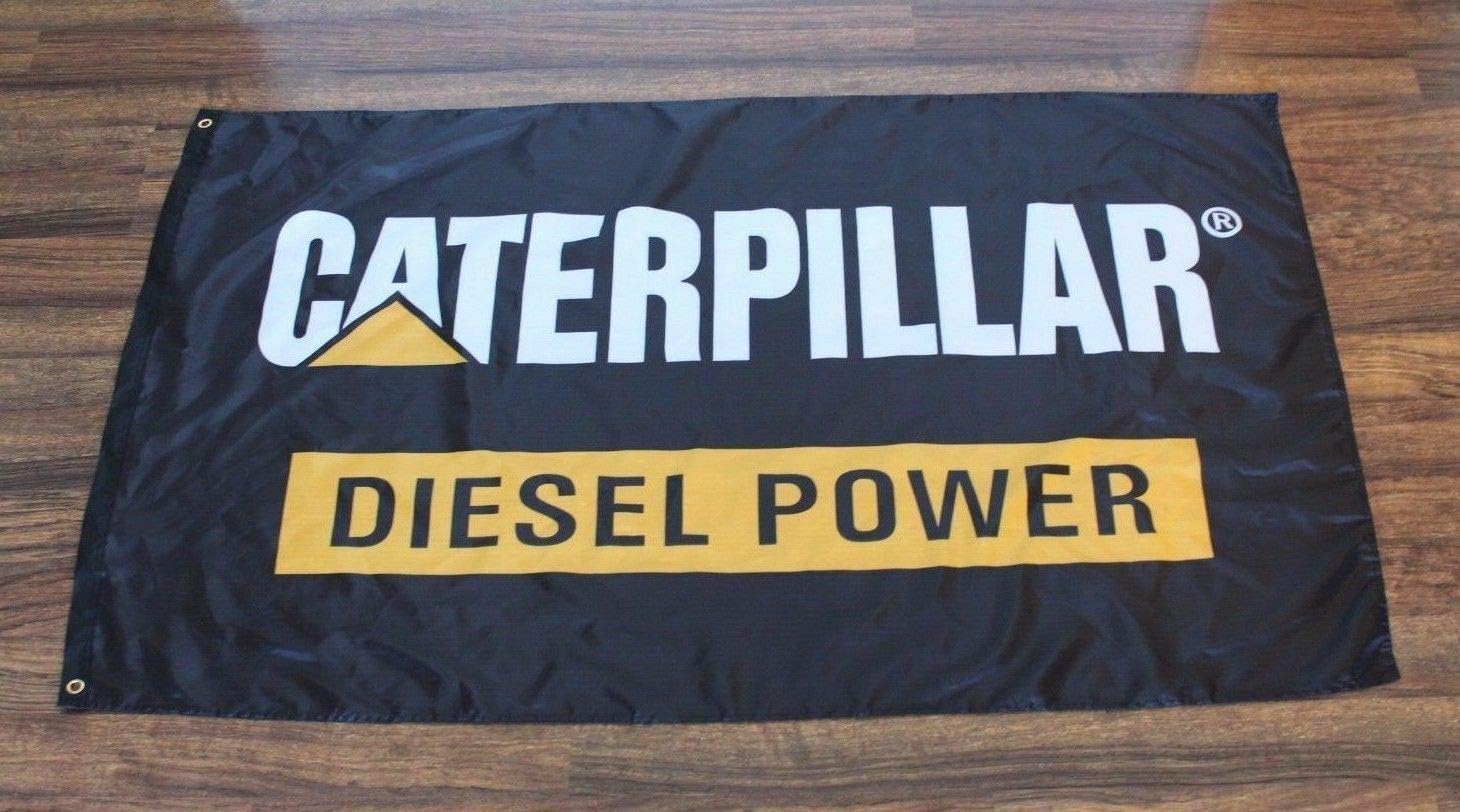 Amazon.com : Montree Shop Caterpillar Banner Flag Cat Diesel Power ...