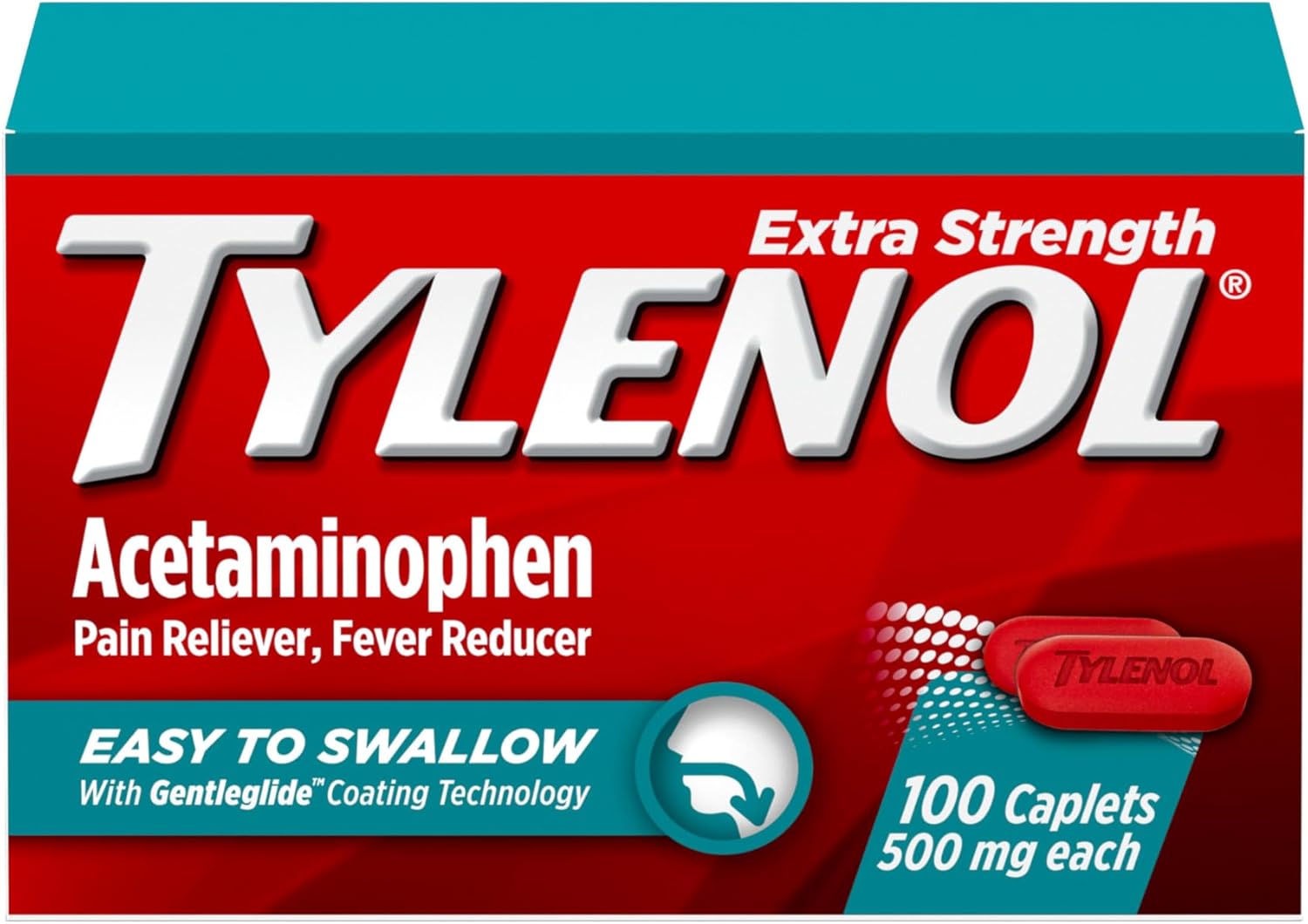 Amazon.com: Tylenol Extra Strength Easy to Swallow Acetaminophen, Pain ...