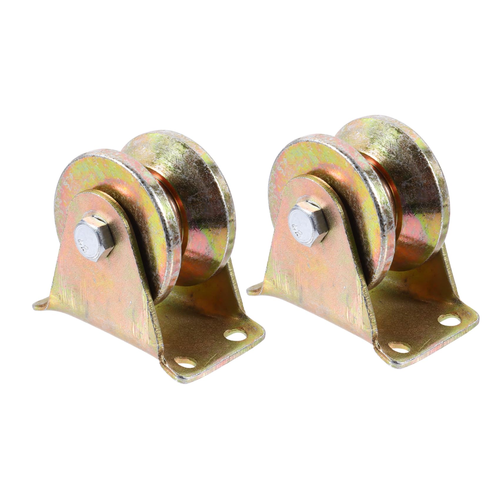 Buy Housoutil 2pcs Pulley Sliding Gate Rollers Sliding Doors Rolling ...