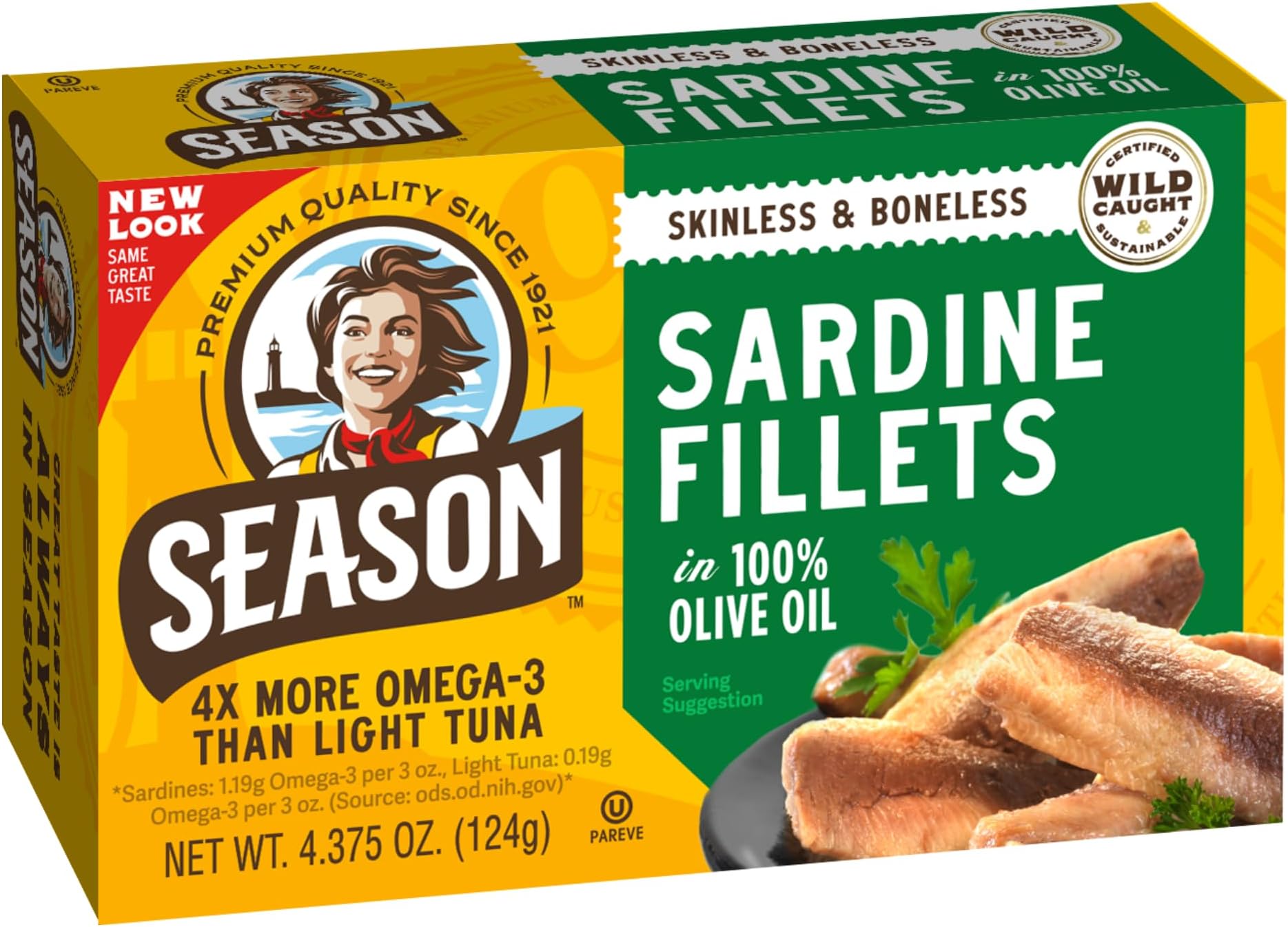 Amazon.com: Season Sardines in Olive Oil - Skinless & Boneless, Wild ...