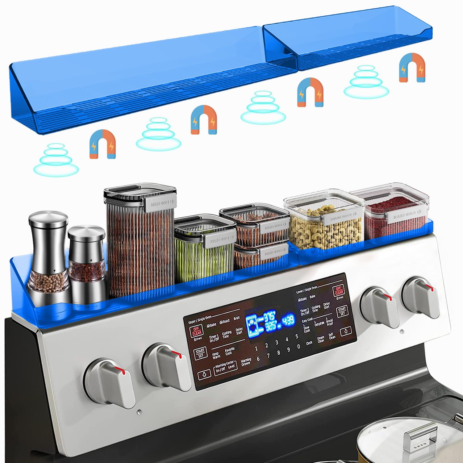 Amazon.com - Hellpnoom Magnetic Stovetop Shelf - Heat Resistant Stove ...