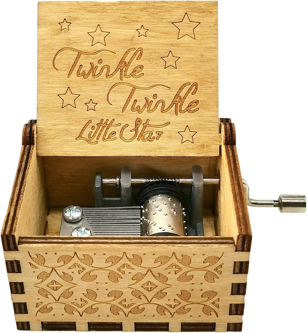 Micteney Twinkle Twinkle little Star Music Box,Hand Cranked Wood Music ...