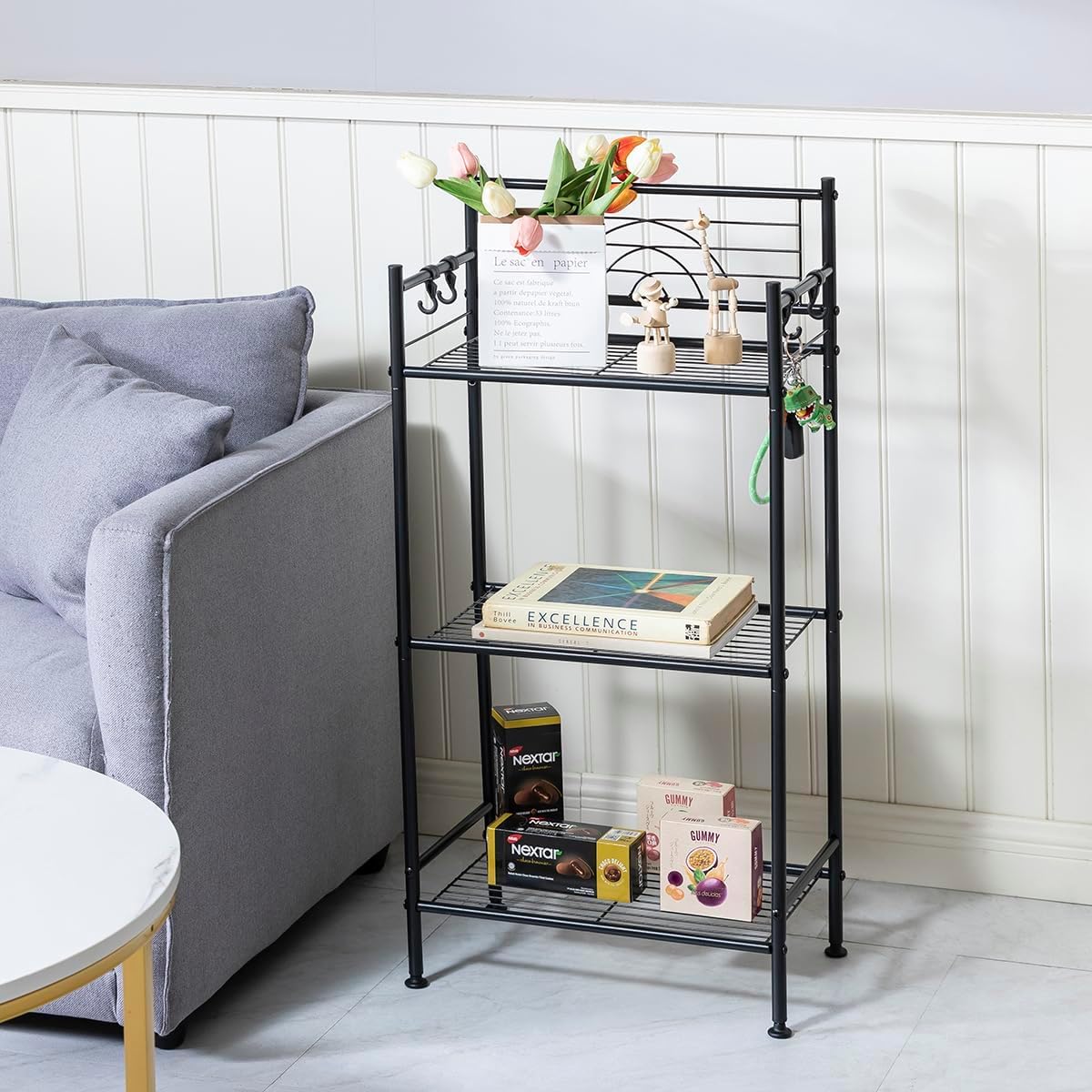 Amazon.com: L&H UNICO 3-Tier Free Standing Wire Rack Durable Metal ...