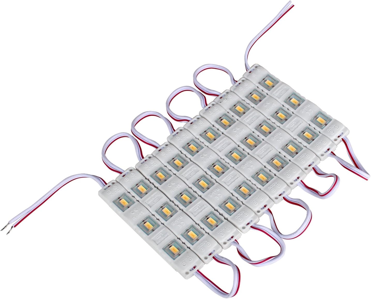 Amazon.co.jp: Kaito Denshi(海渡電子) LEDモジュール 12V 3チップ 3LED HQ 単体 看板 照明 間接 ...