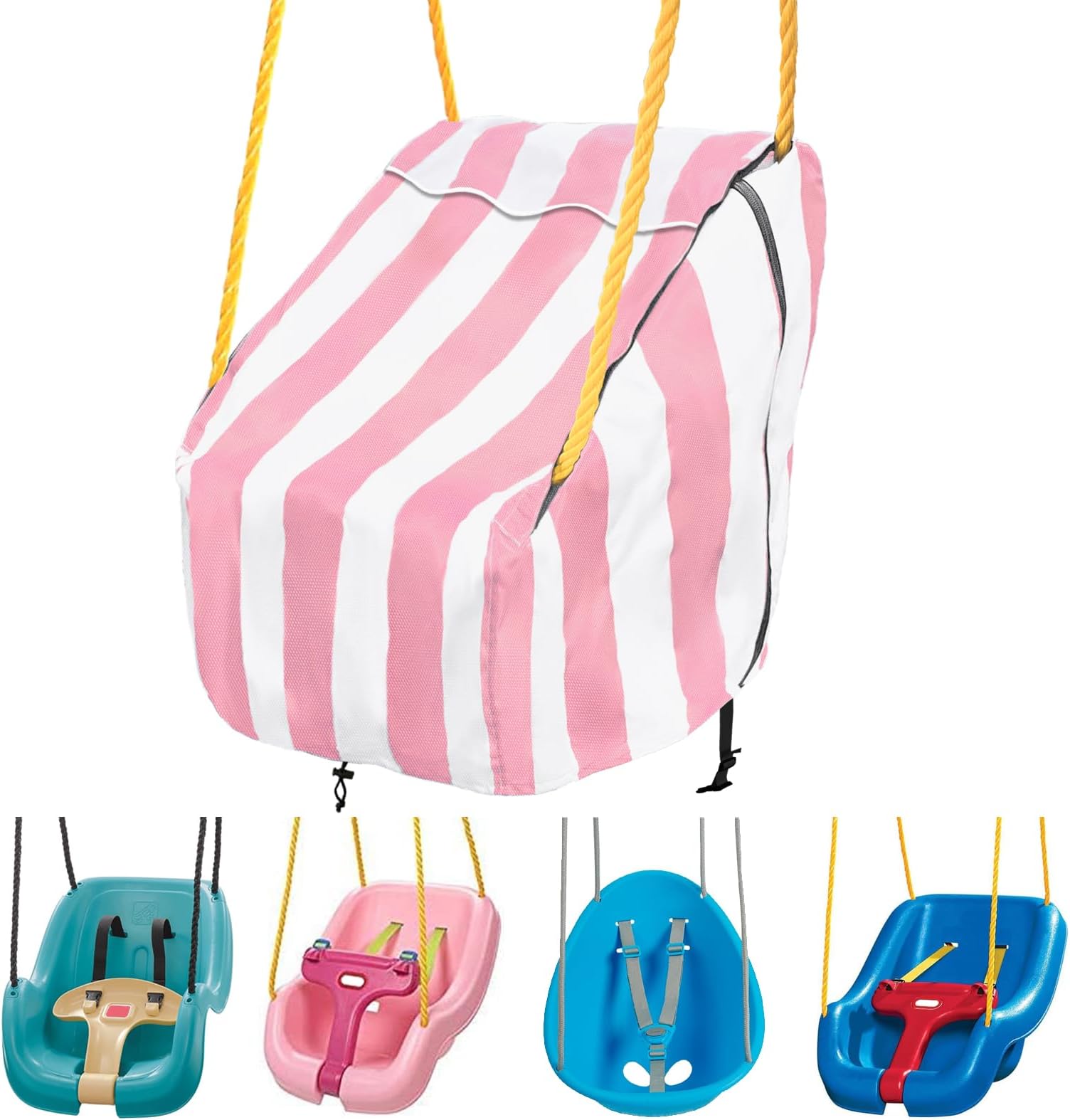 Amazon.com: Little Tikes Snug 'n Secure Pink Swing with Adjustable ...