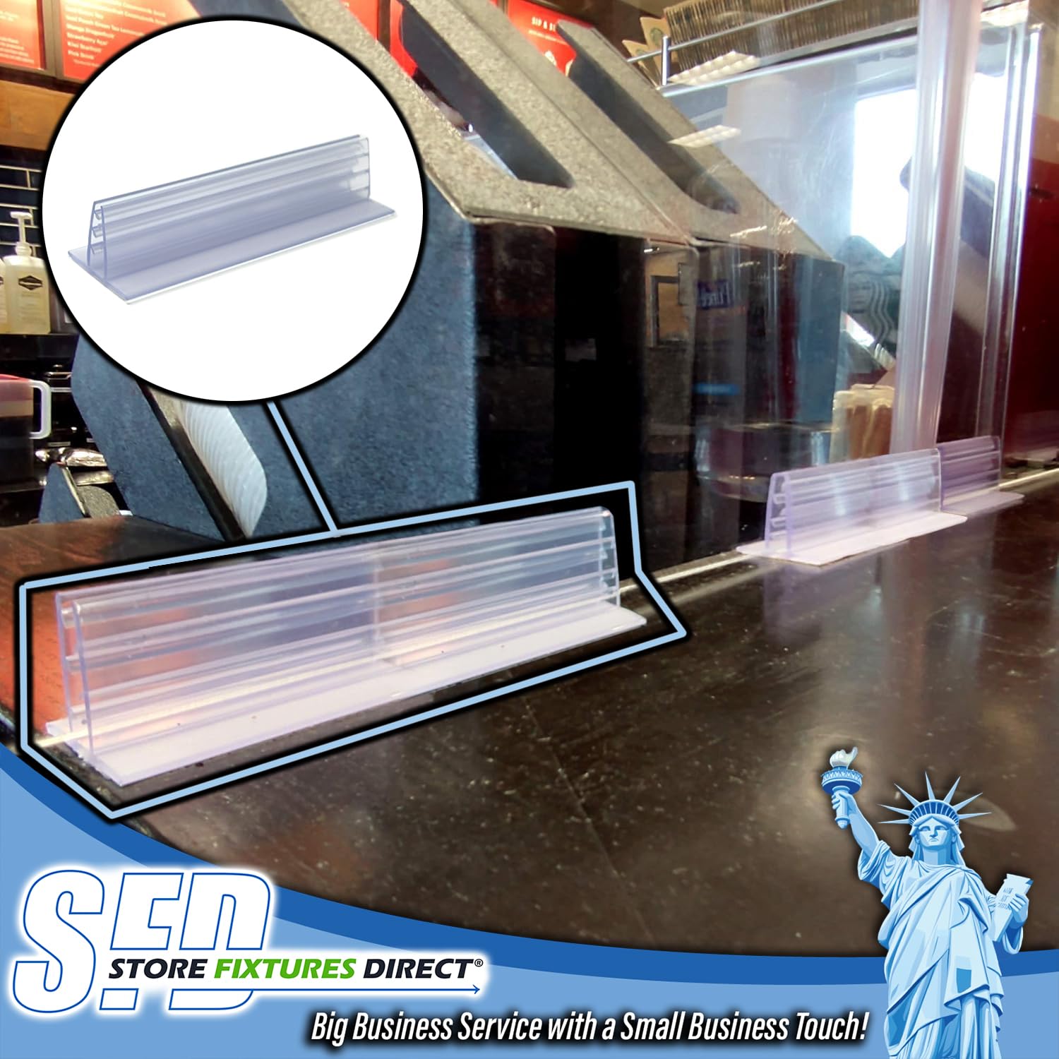 Snapklik.com : Adhesive Sneeze Guard Holders, Heavy Duty Large Stable ...