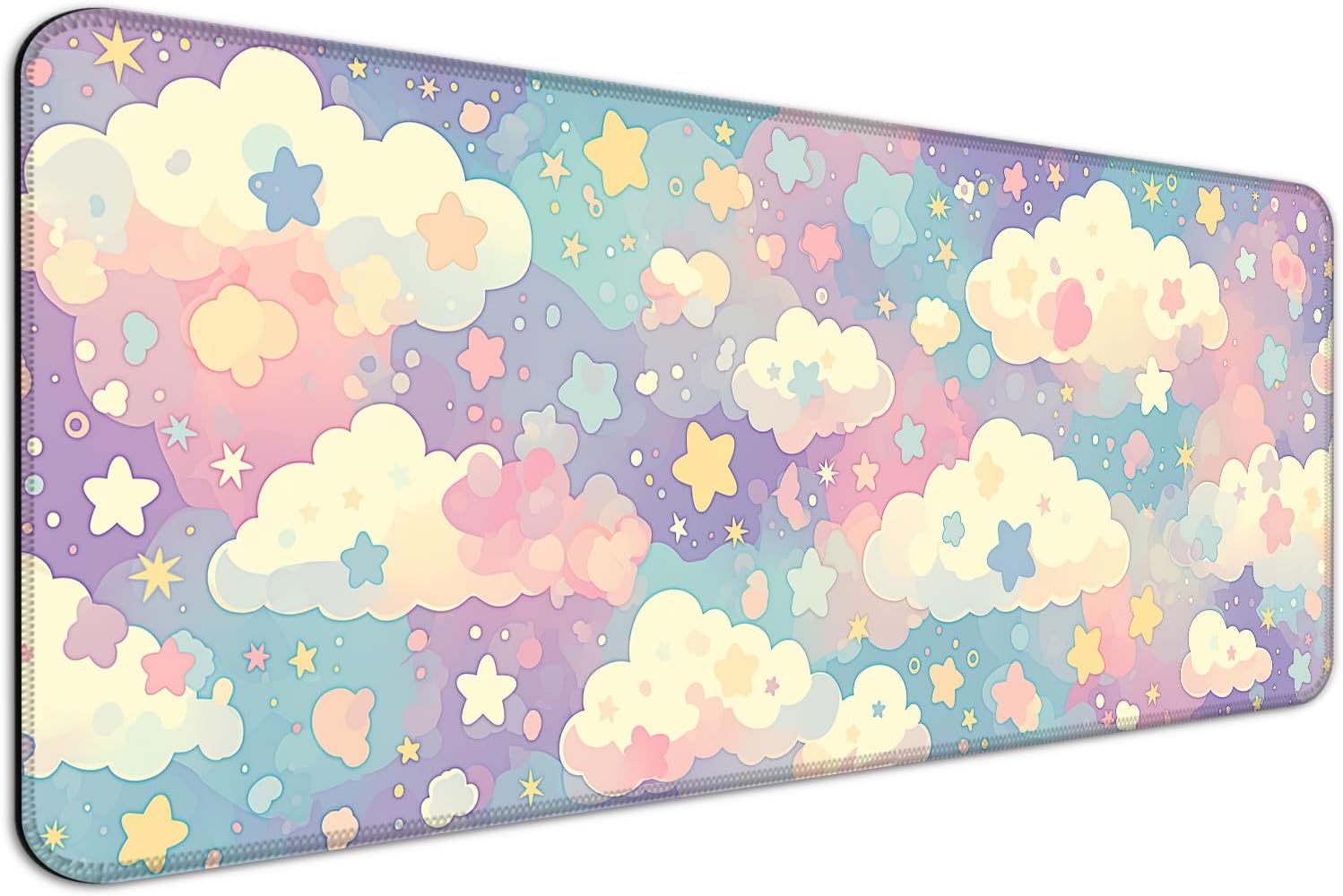 Amazon.com: SXCKANG Cute Clouds Purple Desk Mat, Kawaii Large Gaming ...