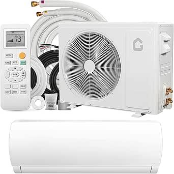 Amazon.com: 18000BTU Mini Split Ac/Heating System,19 SEER2 230 V AC Unit Cools Rooms up to1250 ...