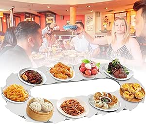 Amazon.co.jp: 360° Manual Rotating Adjustable Dining Table Lazy Susan ...