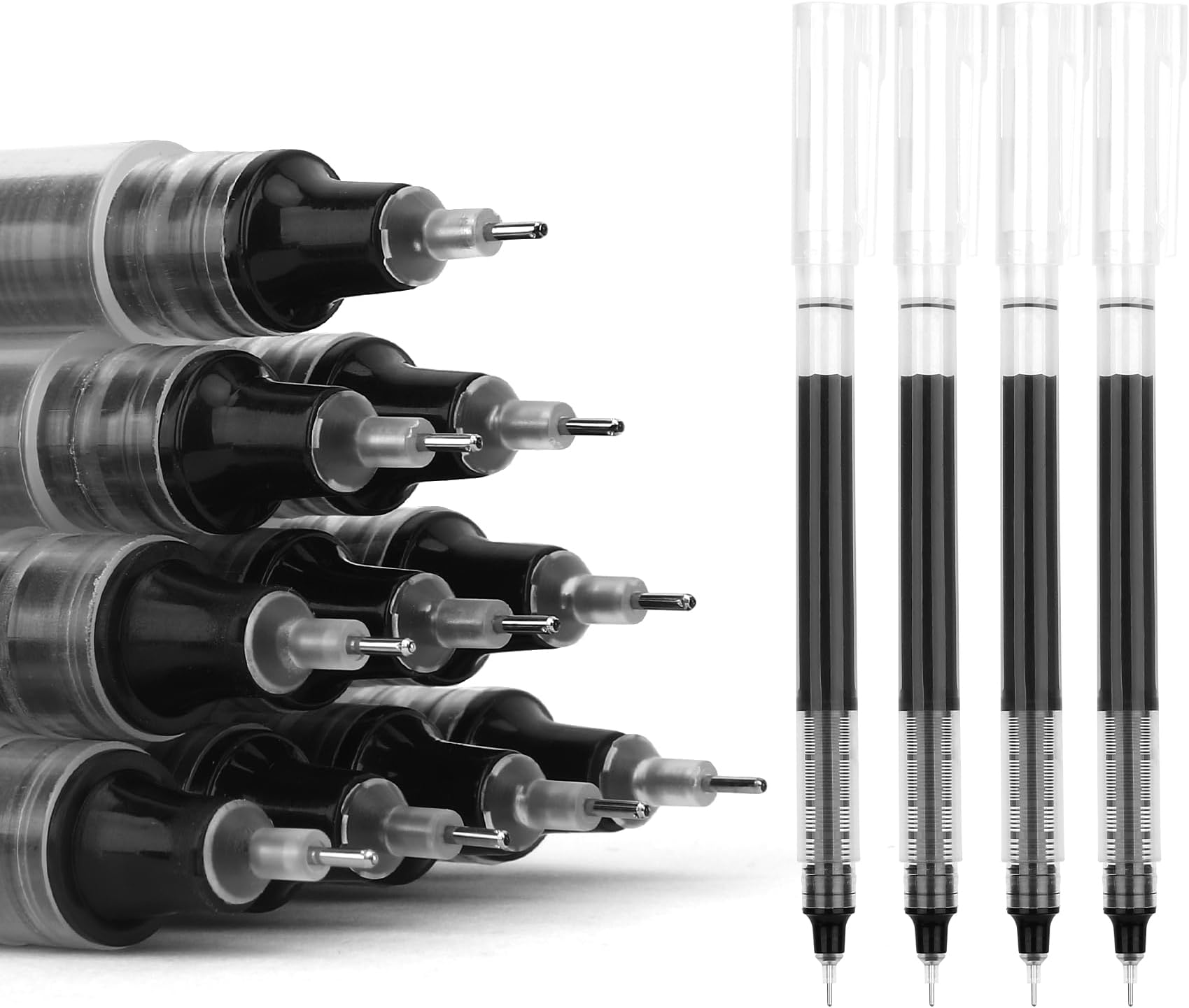 Amazon.com: 12 Pieces Rolling Ball Pens, Quick-Drying Ink 0.5 mm Extra ...