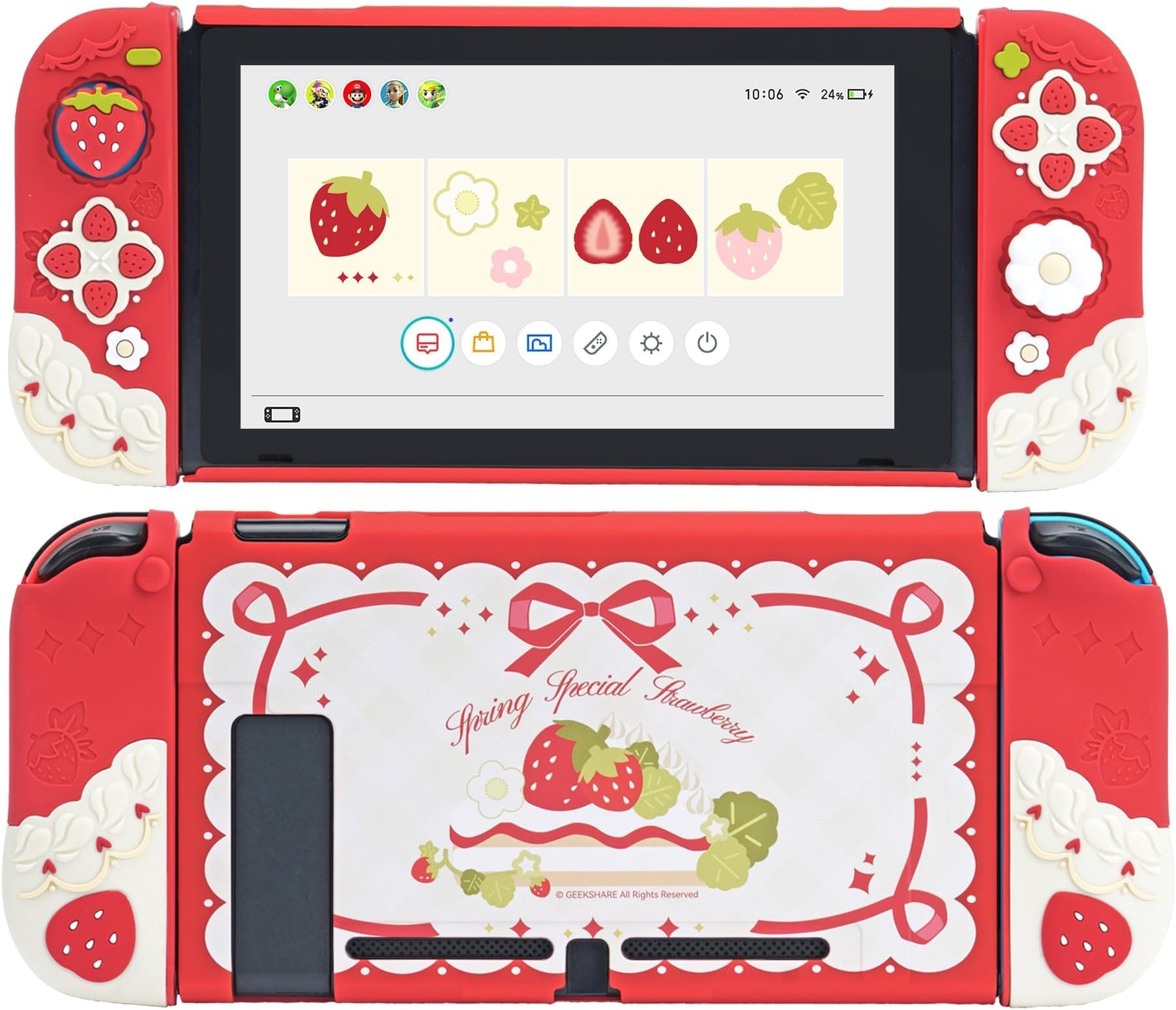 GeekShare Soft Silicone Protective Case for Switch Anti-Scratch Slim ...