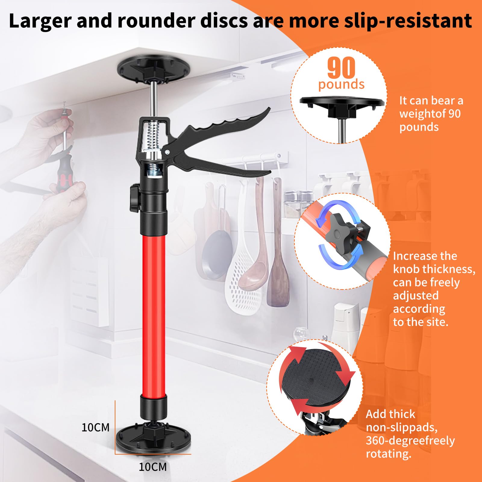 Snapklik.com : 2Pack Cabinet Jacks For Installing Cabinets, Adjustable ...