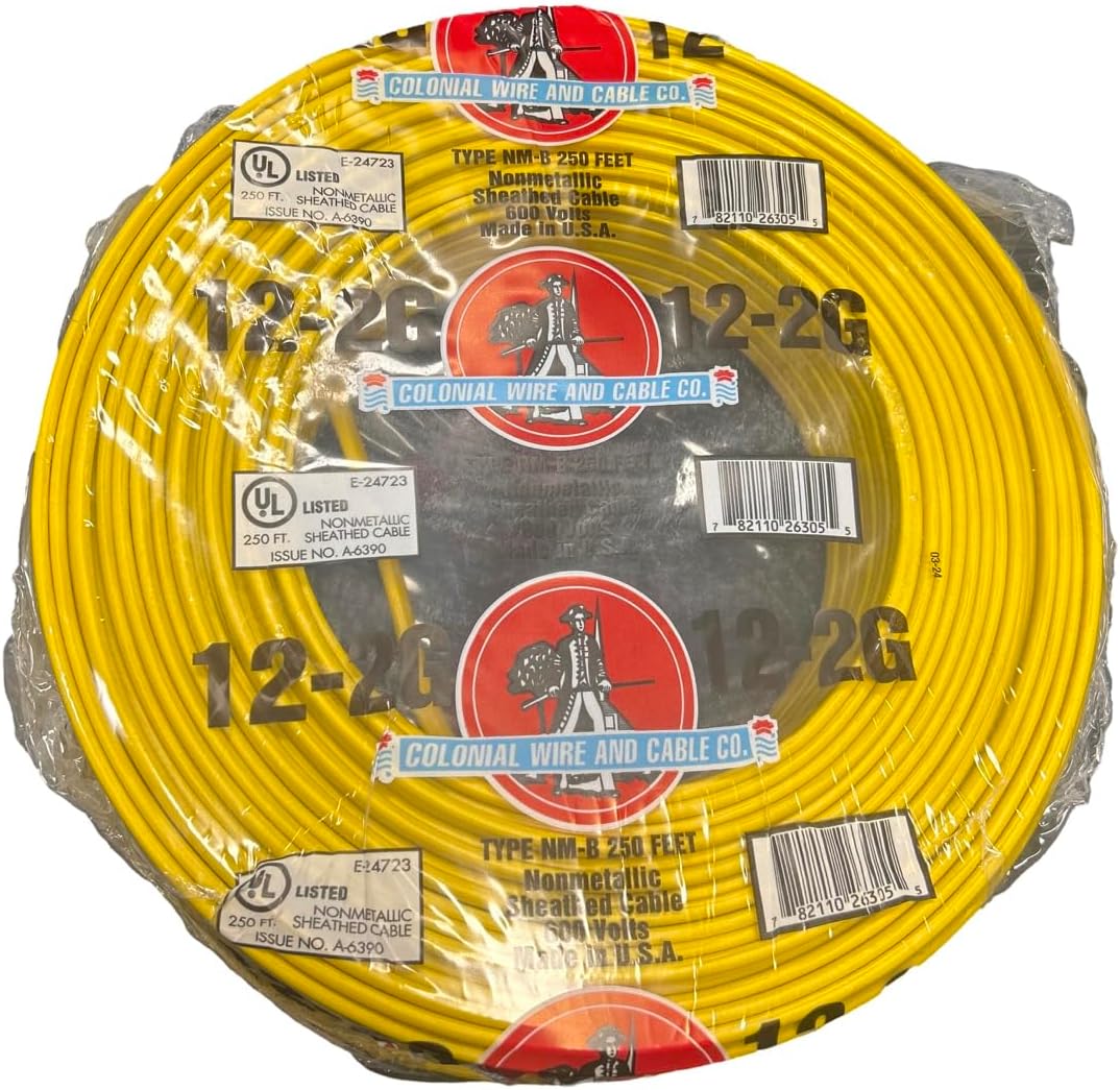 SOUTHWIRE COMPANY LL 12/2NM-WGX1000 12/2 Non-Metallic Sheathed Cable ...