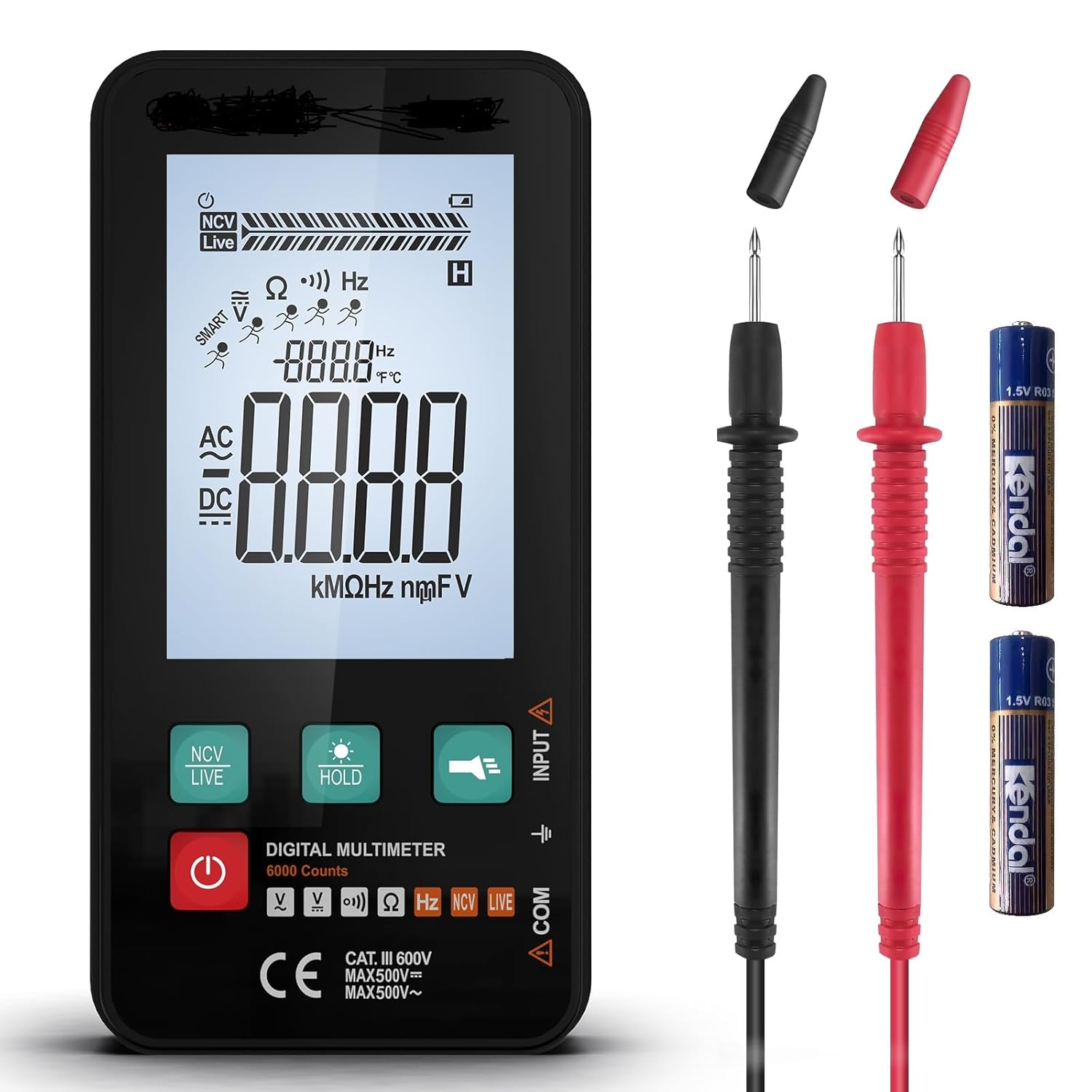 Votery Digital Multimeter, 5999 Counts Multimeter mit Smart Mode, NCV ...