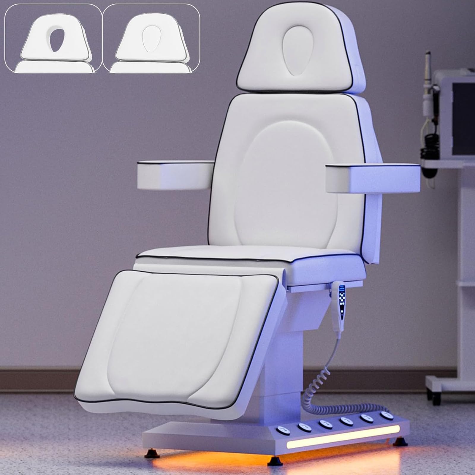 Amazon.com: Icoget Fully Electric Esthetician Facial Bed Spa Chairs ...