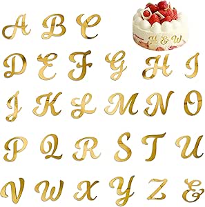 Amazon.com: Acrylic Alphabet Cake Topper 27 PCS Alphabet A-Z Cake Picks ...