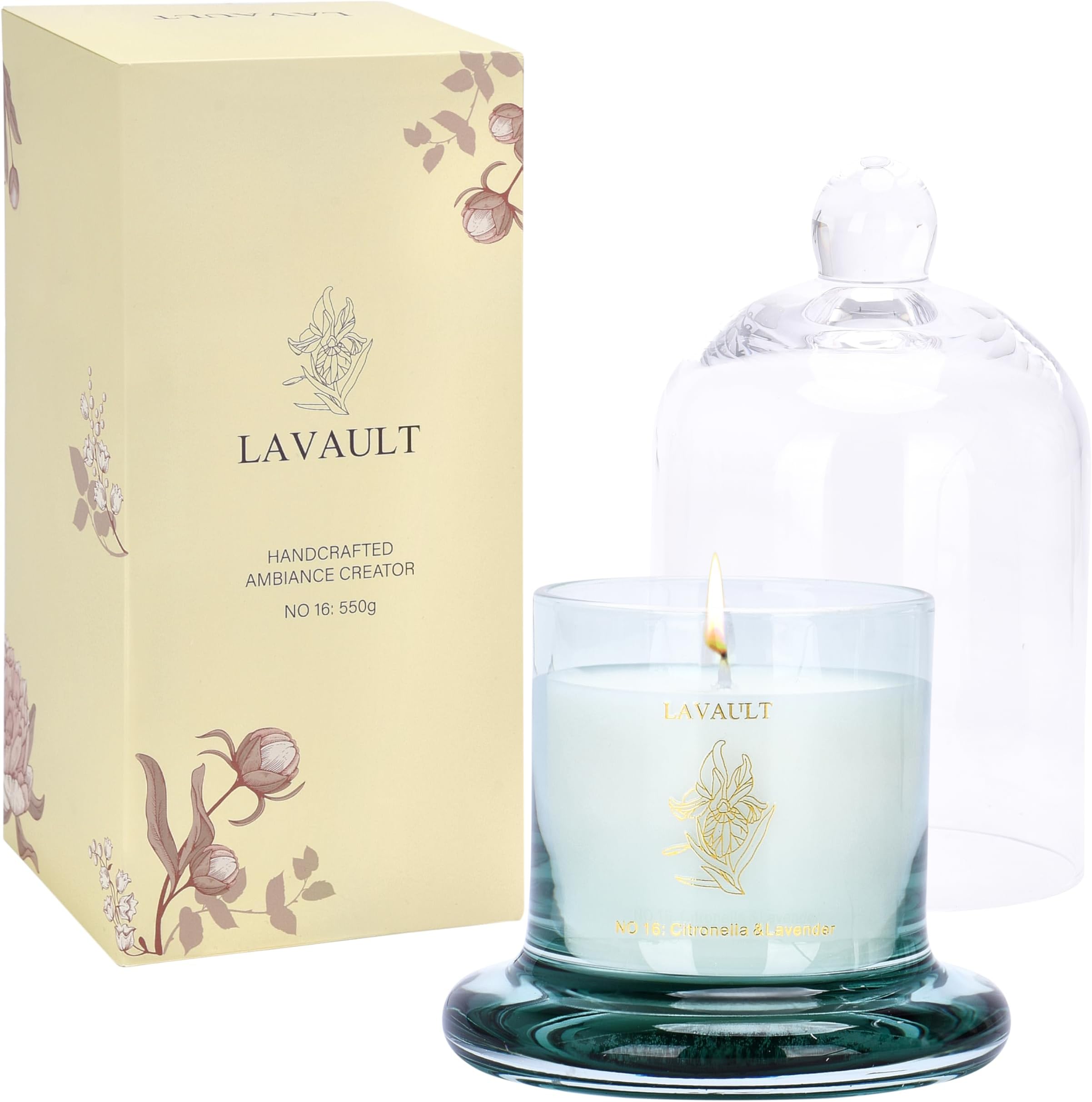 Amazon.com: Scented Glass Jar Candles - Decorative Glass Jar with Lid ...