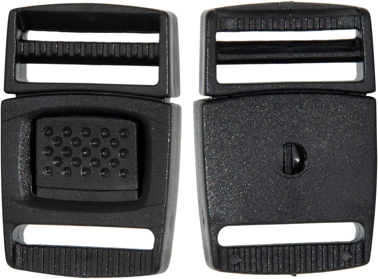 Flyshop 1-Inch (25mm) Black Center Release Plastic Buckle 5Pcs for ...