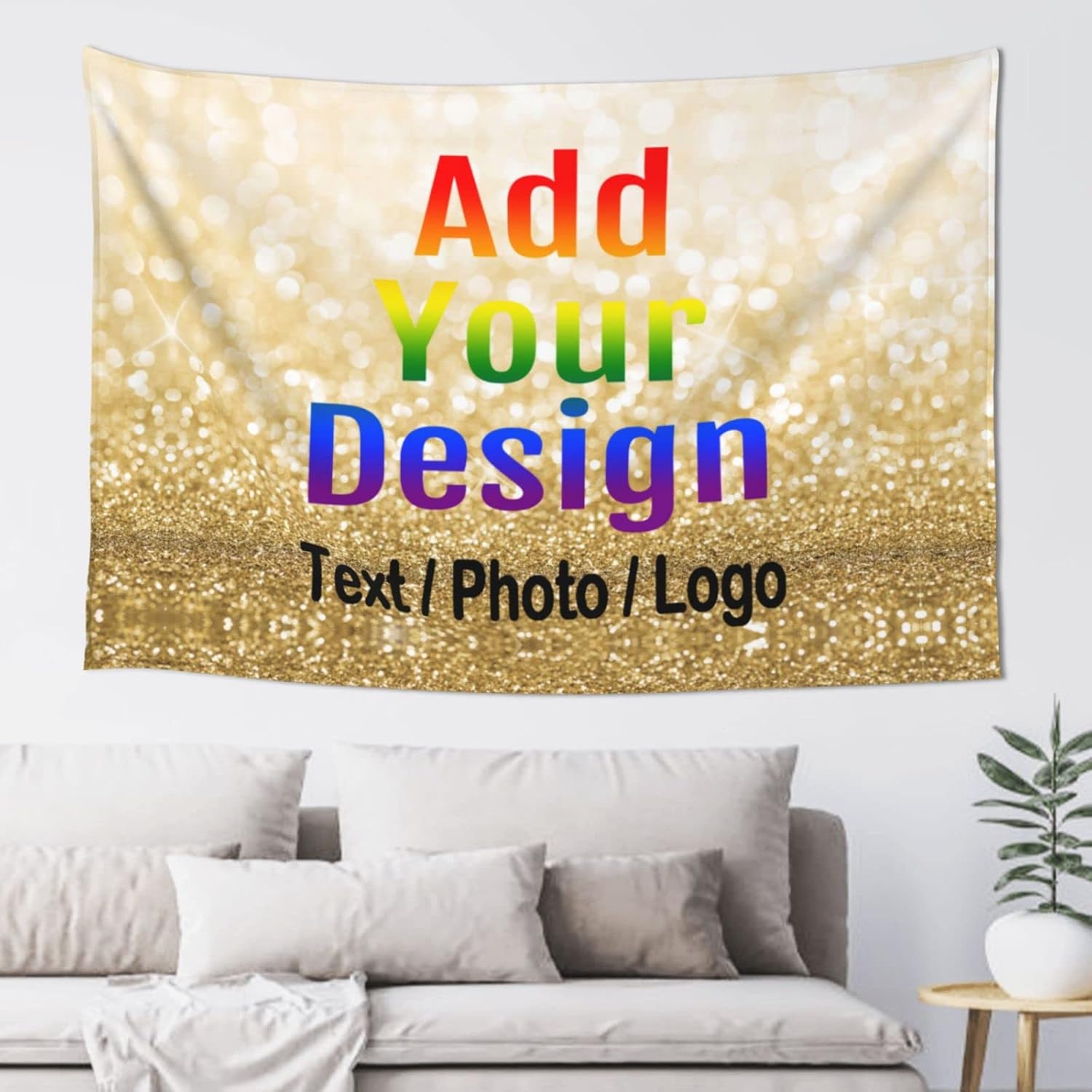 Amazon.com: Custom Tapestry Custom Backdrop Personalized Add Your ...