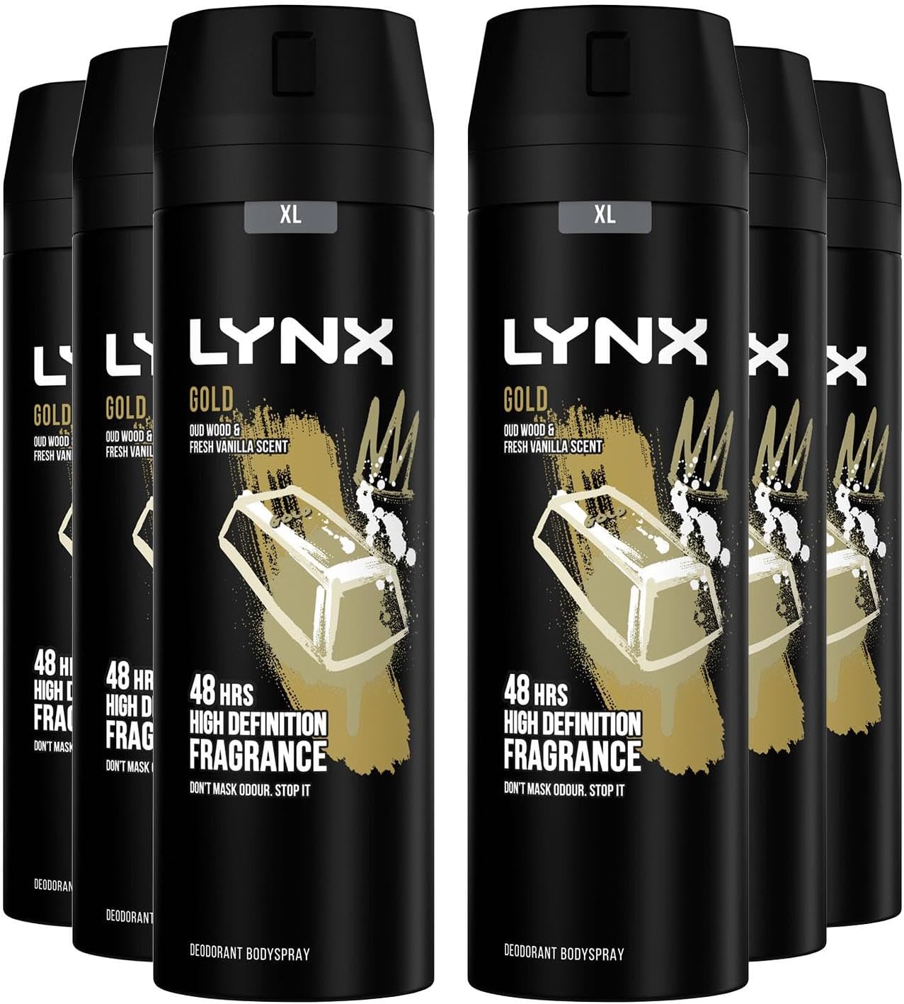 Lynx XL Body Spray 48-Hours High Definition Men's Fragrance Protect ...