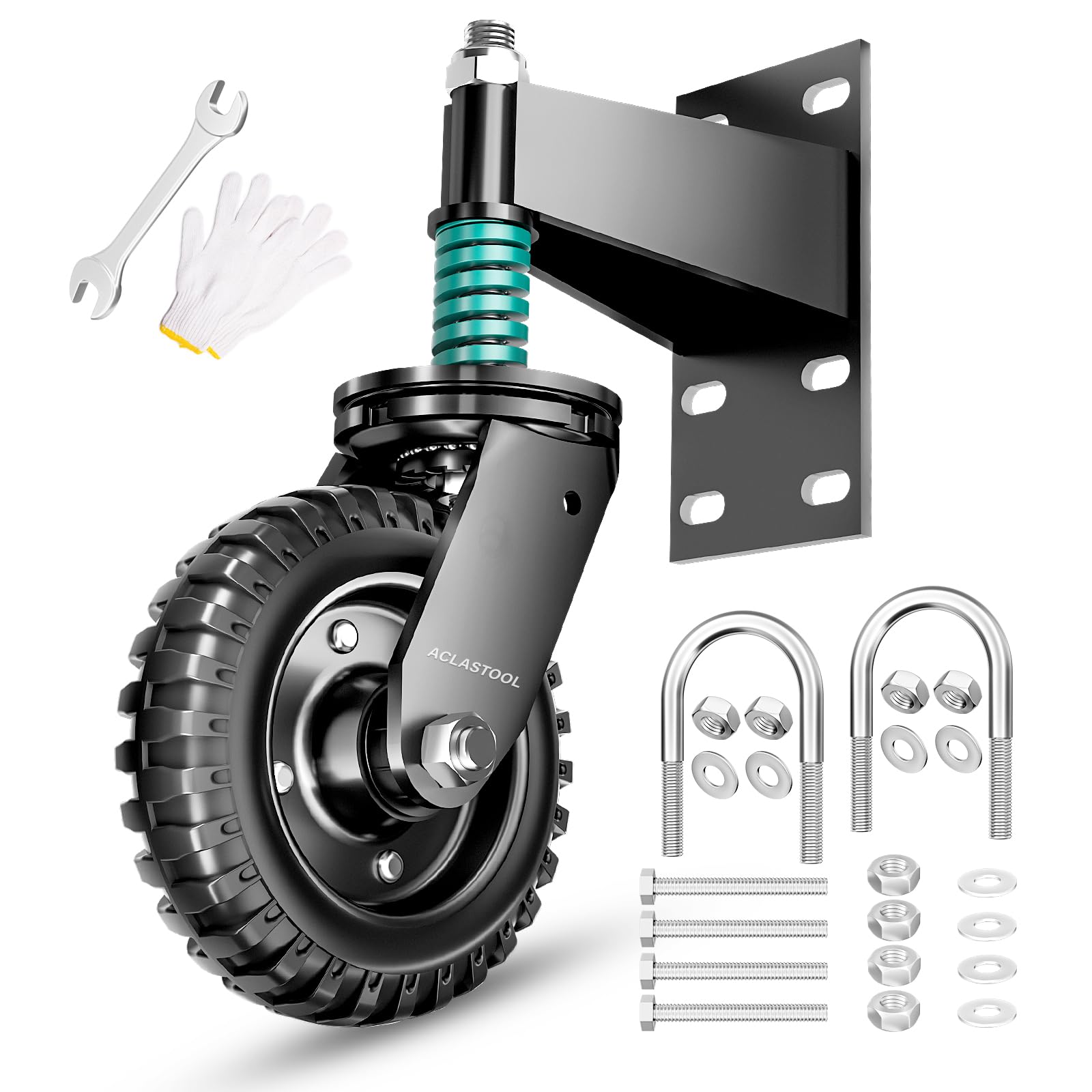 Snapklik.com : Gate Wheel, 6 Inch Heavy Duty Spring-Loaded Caster For ...