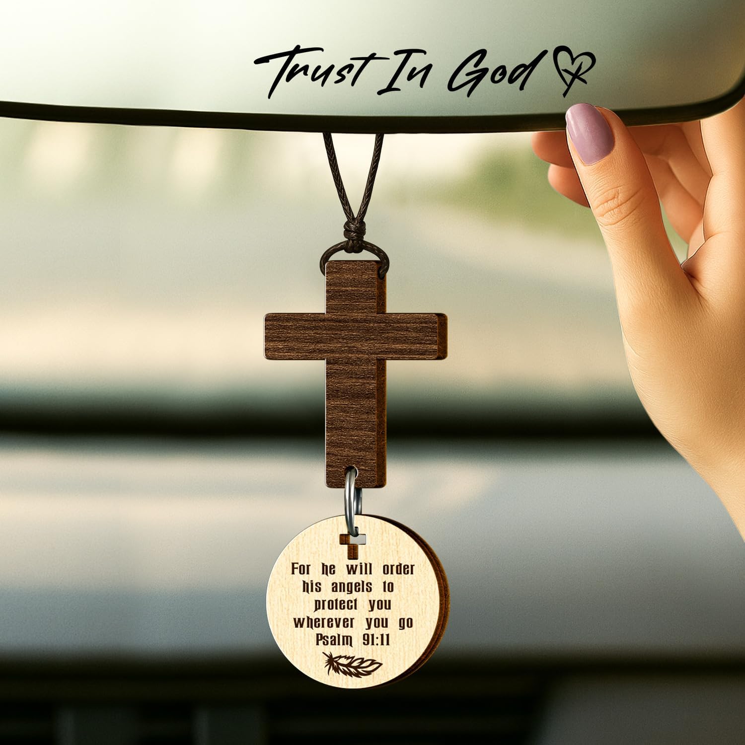 Amazon.com: Cross for Car Mirror Hanging - Christian Gifts for Men ...