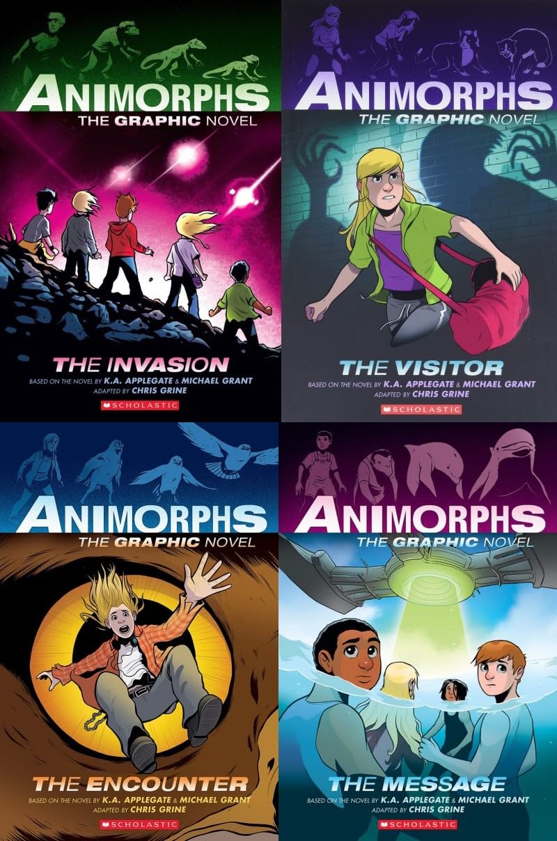 Animorphs Graphic Novel 4 Books Set - The Invasion, The Visitor, The ...