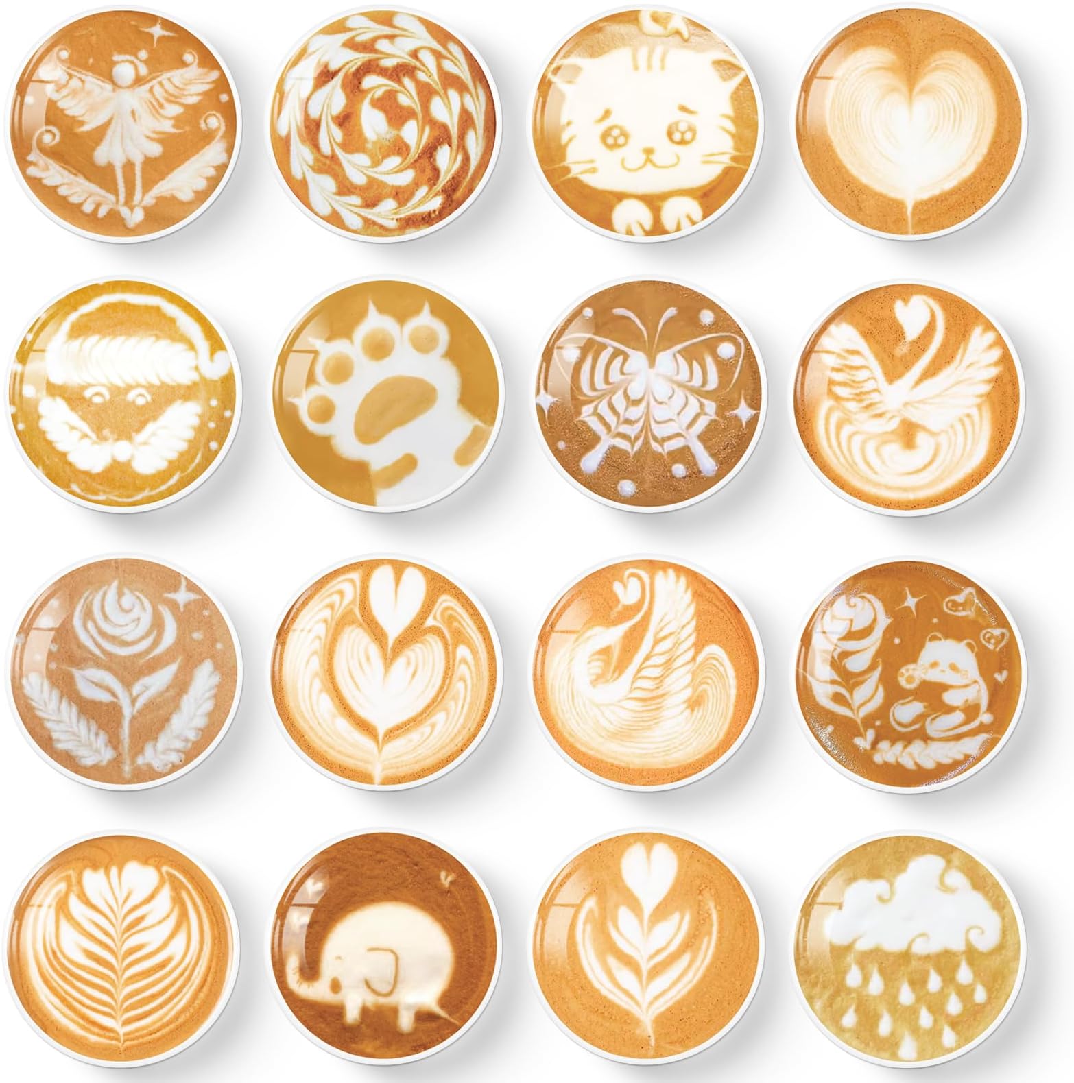 Amazon.com: Collections Etc Unique Wooden Coffee Magnets - Set of 6 ...