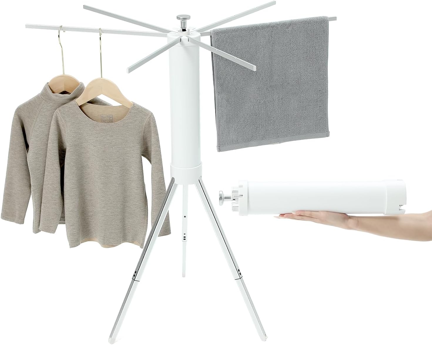 Amazon.com: HSOAR Tripod Clothes Drying Rack Clothing - Foldable ...