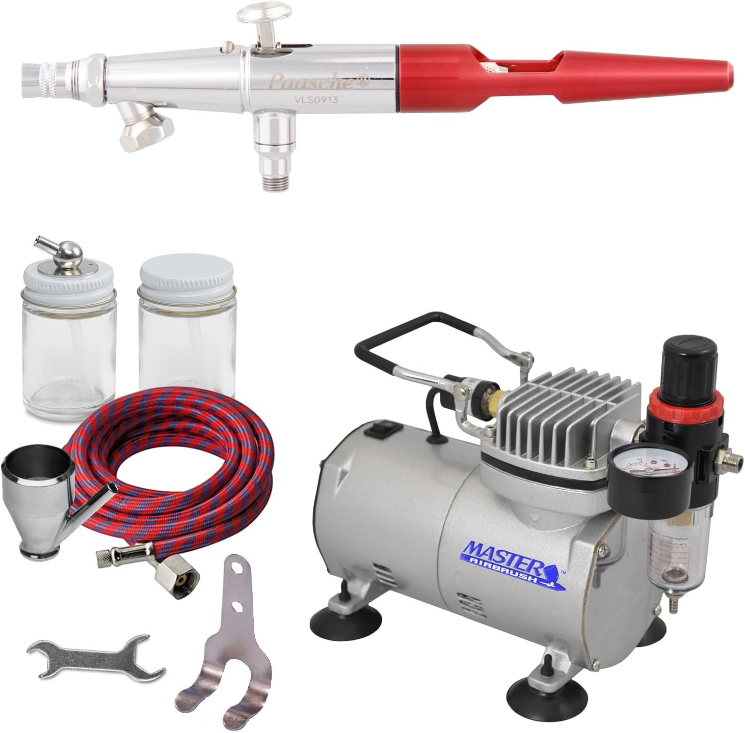 Amazon.com: VLST Series Dual-Action Siphon Feed Airbrush Kit in Wood ...