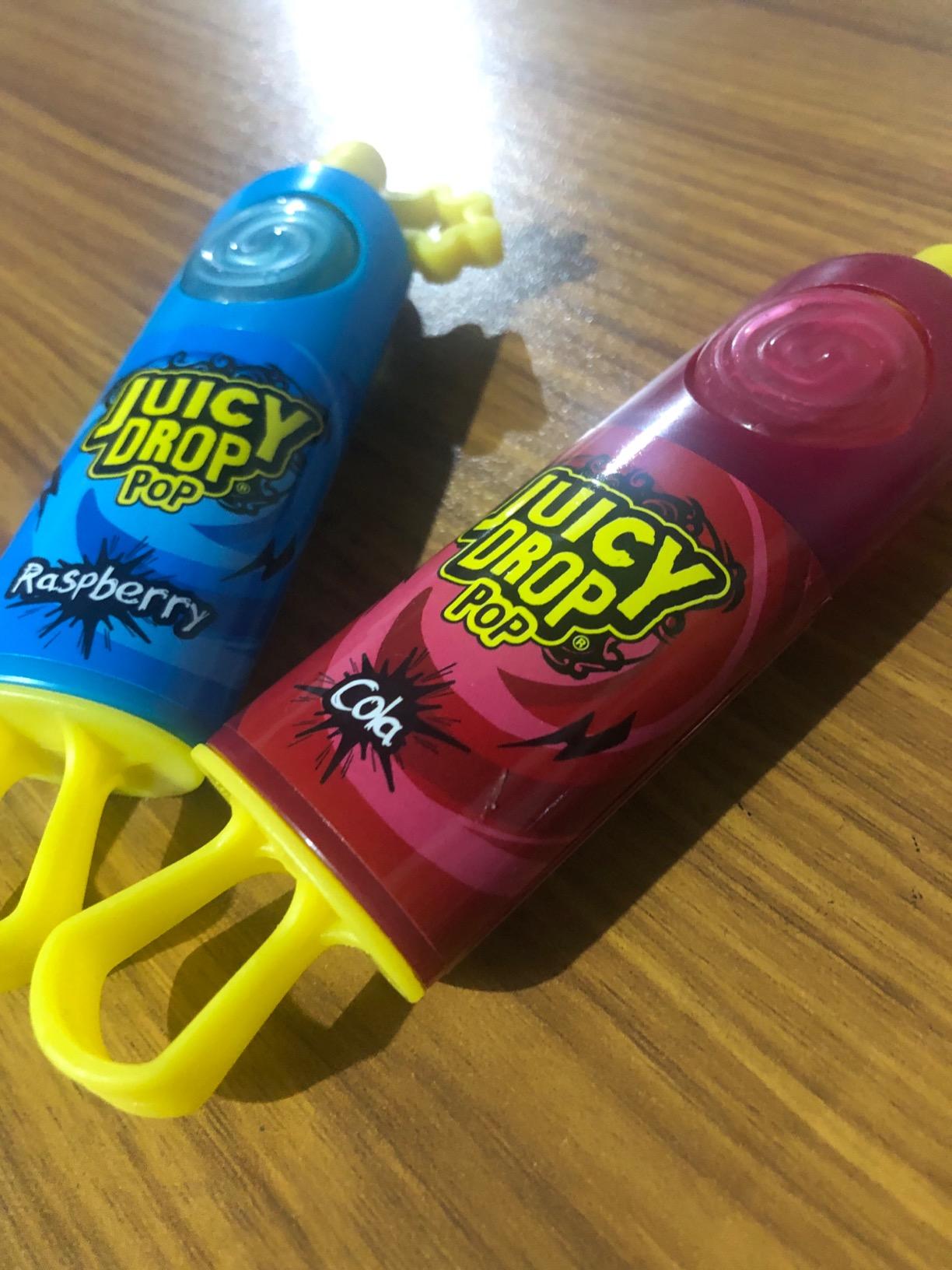 Juicy Drop Pop Hard Candy & Sour Liquid Combo 2 Flavours (Blue Razz ...