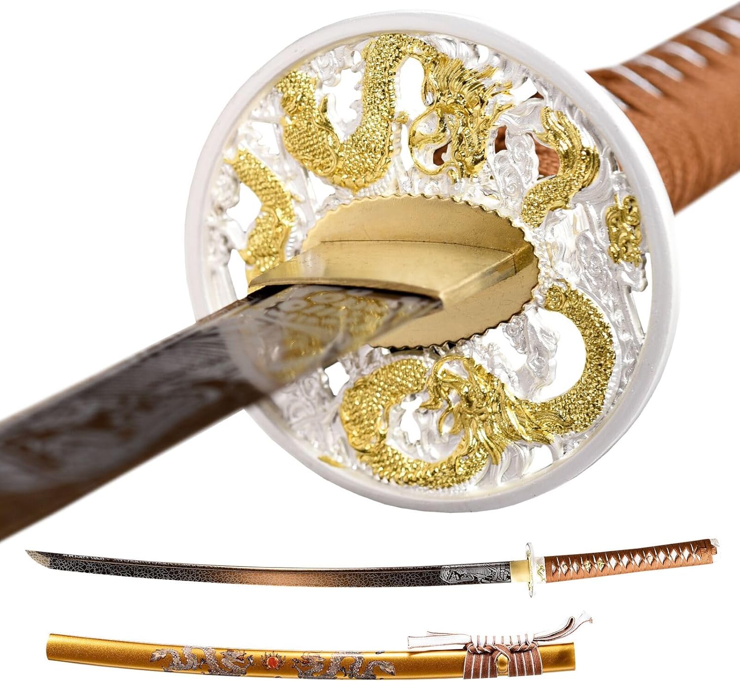 Amazon.com : DGJY Samurai Katana Sword- Hand Forged Real Samurai Swords ...